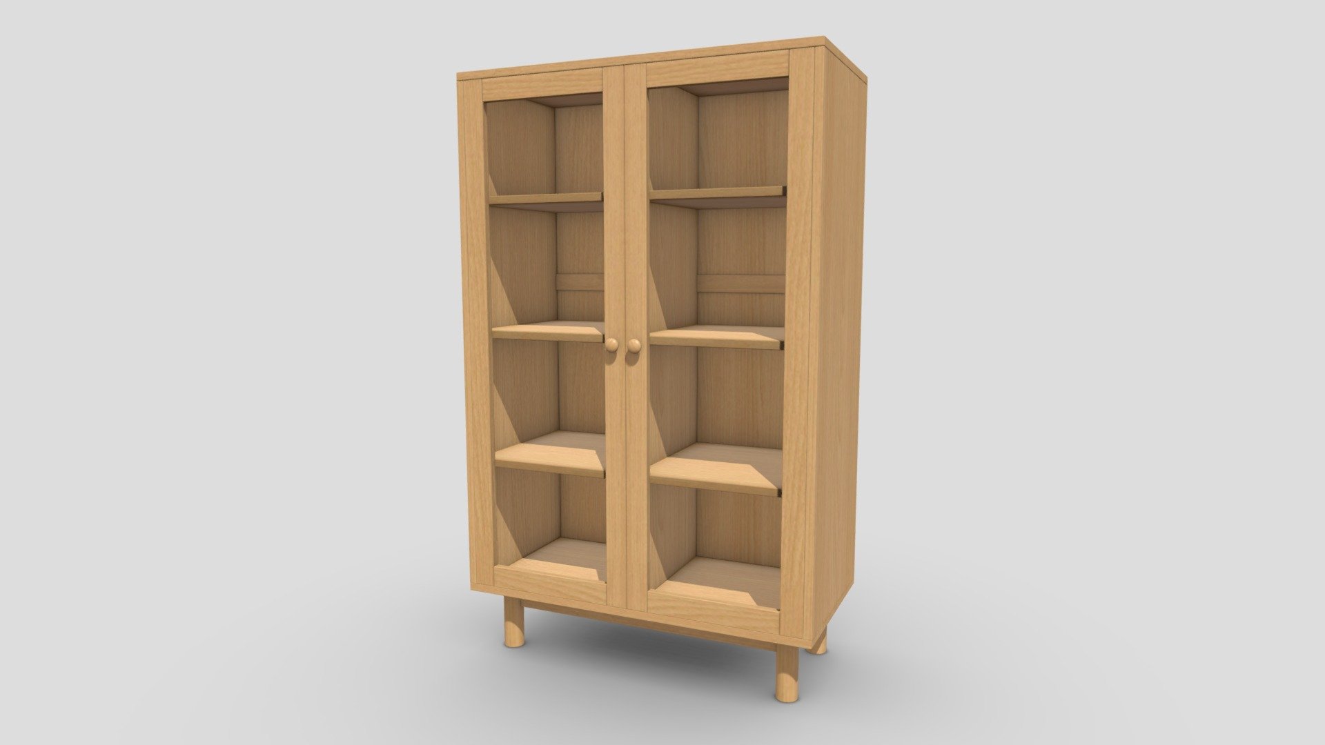 Beaches solid wood glass cabinet - Buy Royalty Free 3D model by ...