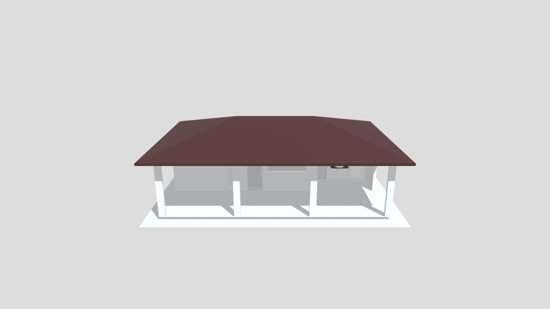 Projeto arquitetônico - Quiosque - Vista 3D - {3 - 3D model by ...