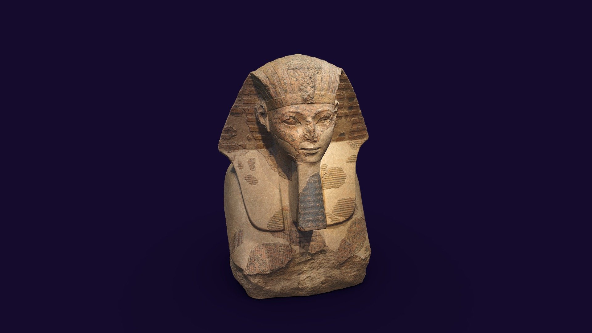 Head and Shoulders of a Sphinx of Hatshepsut - Download Free 3D model ...