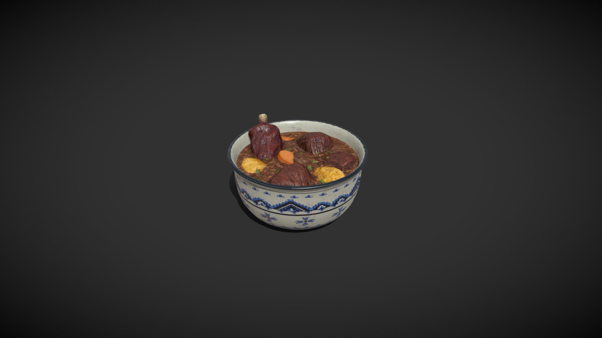 Bowl of lamb stew - Download Free 3D model by mickeymoose1204 [9c6709f] - Sketchfab