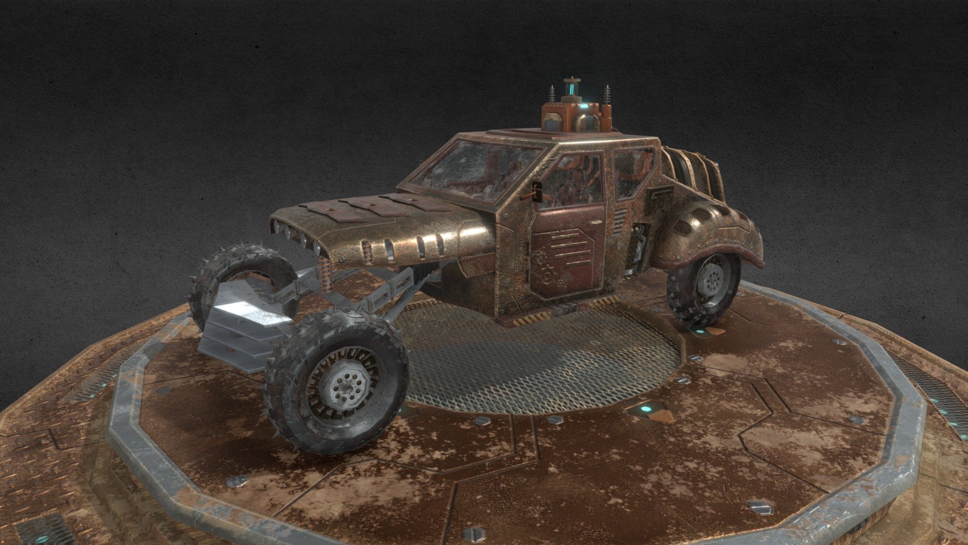 PUNK CAR - Download Free 3D model by nur_ay [9c6d93c] - Sketchfab