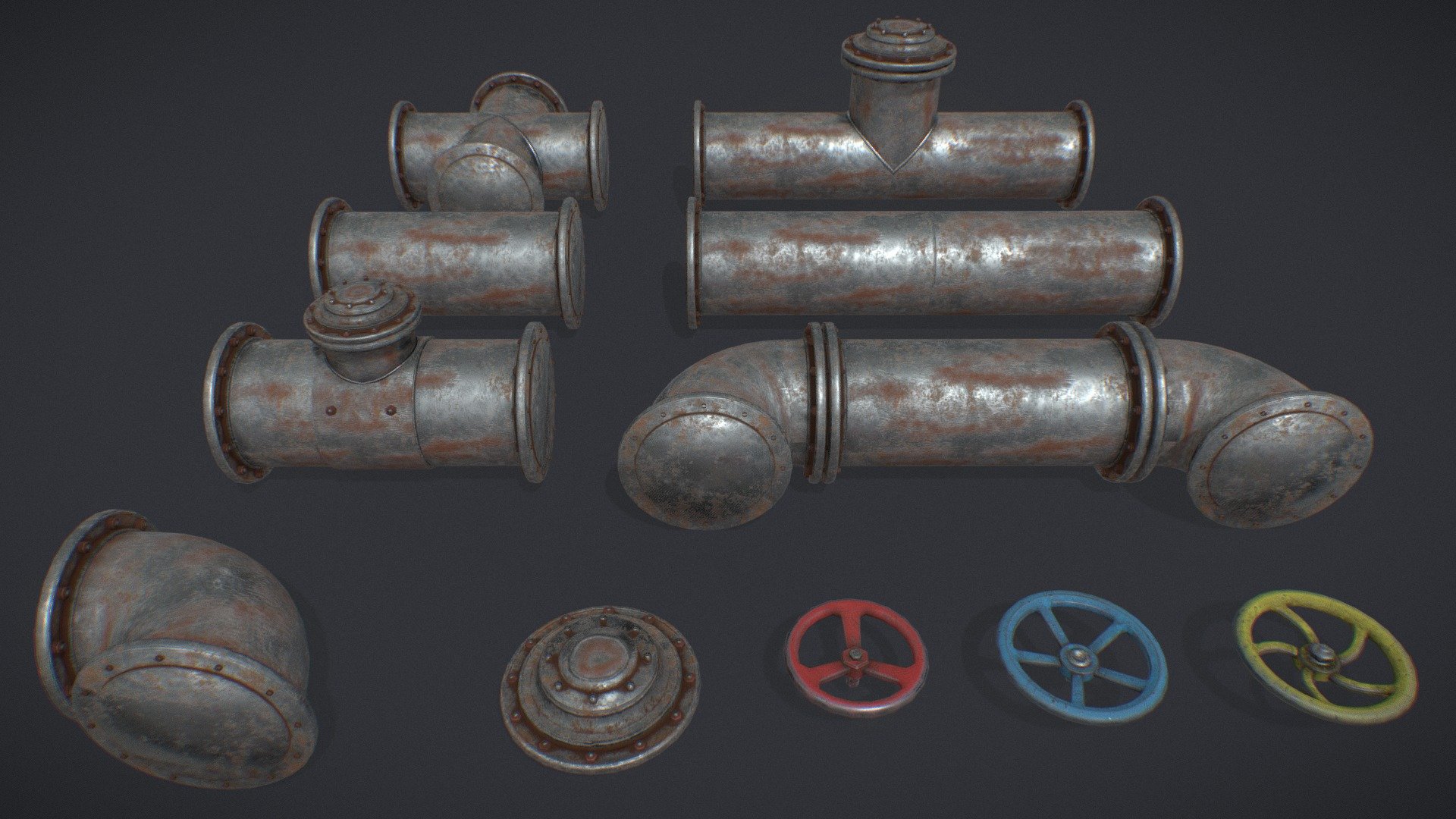 Pipes Modular Pack - 3D model by Sir Erdees (@sirerdees) [9c6e1d4 ...