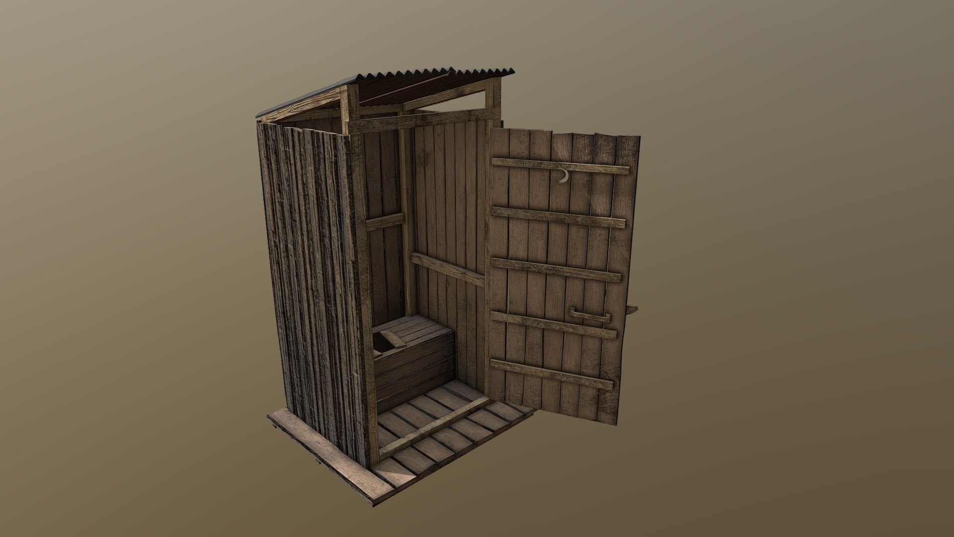 Outhouse/toilet - 3D model by lilnoisYmeercat [9c6fa45] - Sketchfab