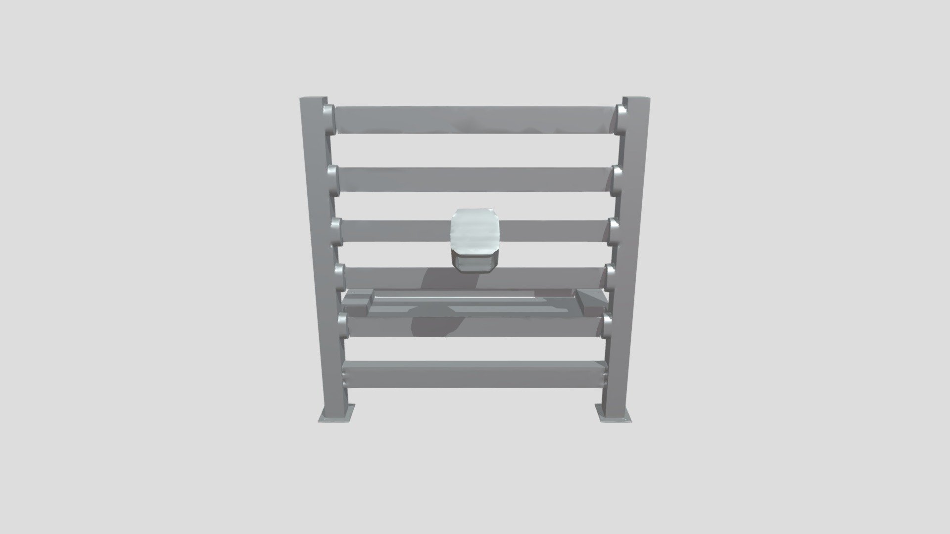 Metallic barrier with horizontal bars - 3D model by saabuae2 [9c70d3c ...