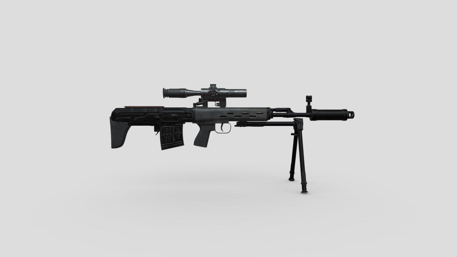 Dragunov SVU - Low Poly - PBR - 3D model by Rutas (@Suandoa) [9c785bc ...