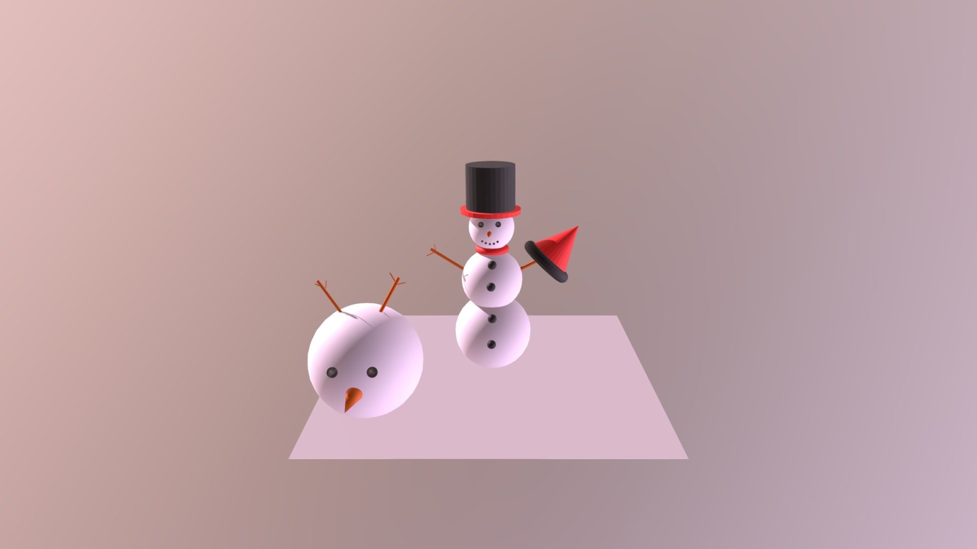 Snow Man - 3D model by NadaMohammed1998 [9c7ab52] - Sketchfab