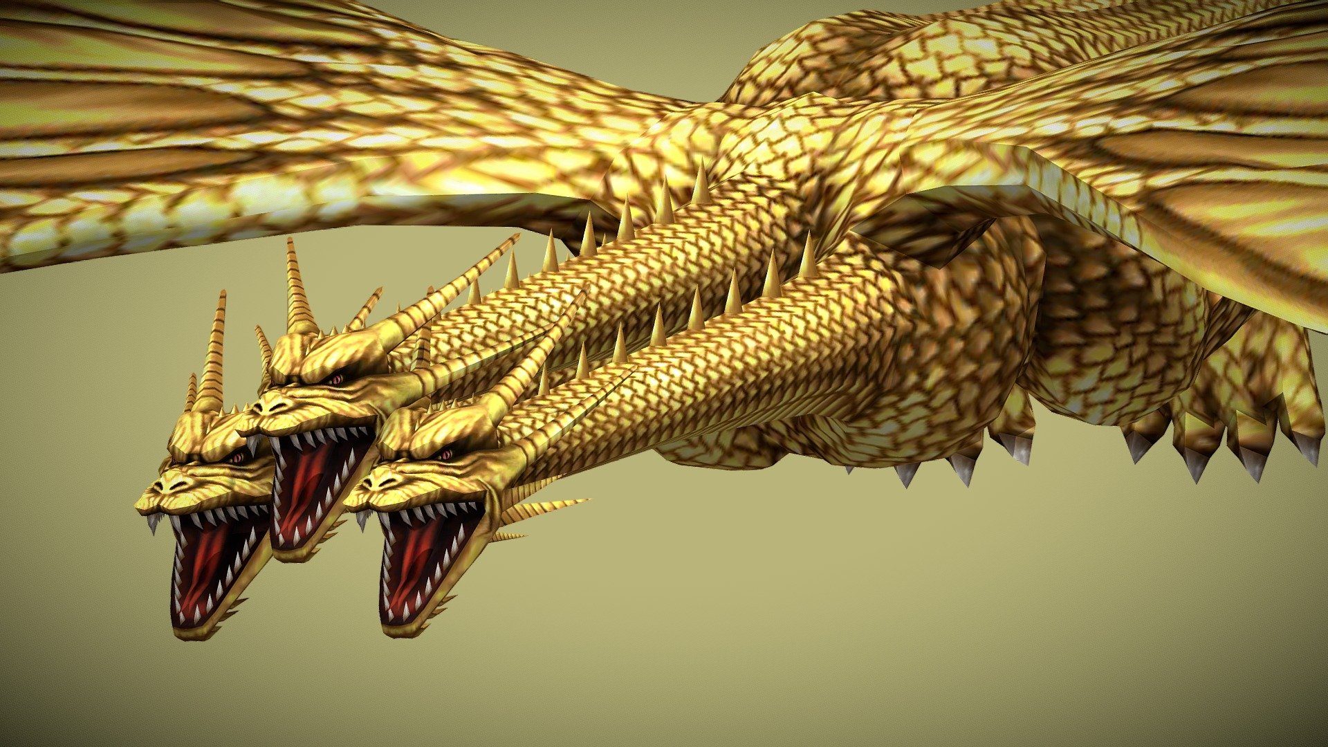 Heisei King Ghidorah 1991 - Download Free 3D model by AllThingsSaurus ...
