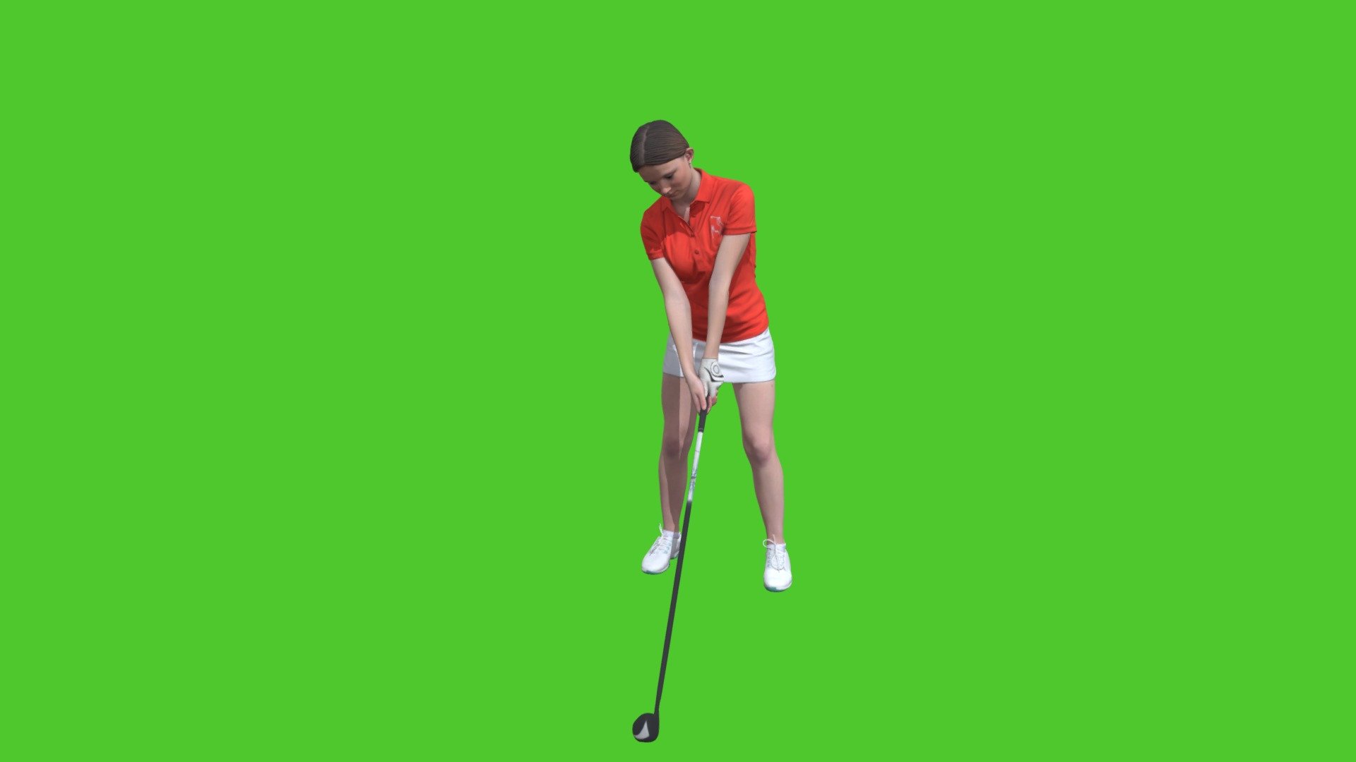 young_golfer_girl_playing_golf - Download Free 3D model by tech.service ...