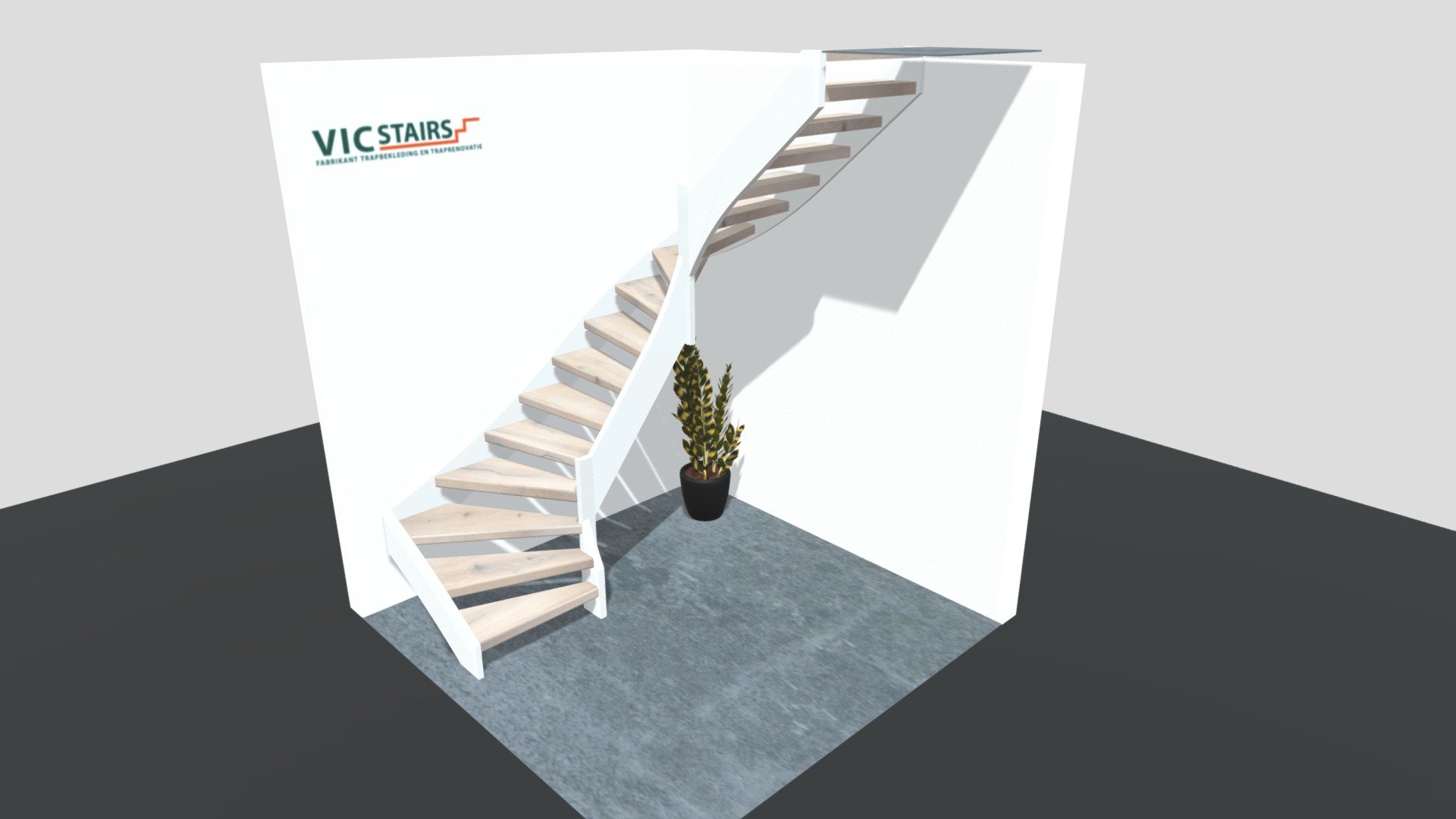 Open Ronde Trap Forest Oak Nutmeg VICstairs - 3D model by VICstairs ...