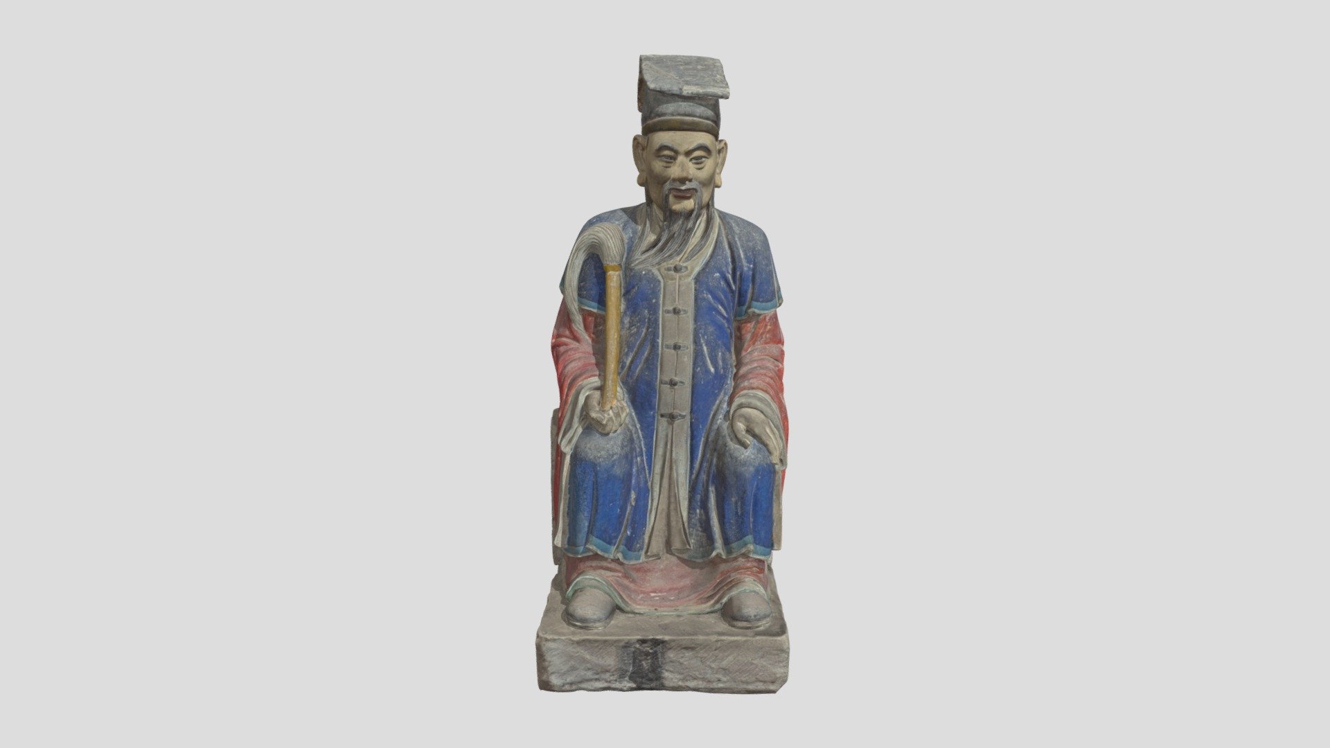 Ancient Painted Stone Statue - Buy Royalty Free 3D model by Now studio ...