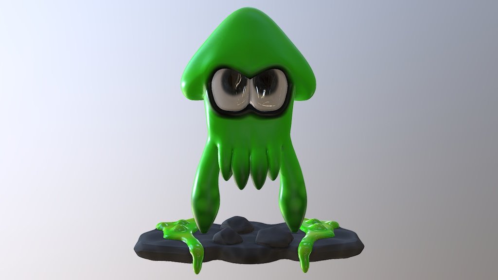 Splatoon Squid Fan-Art - 3D model by farok [9c84247] - Sketchfab