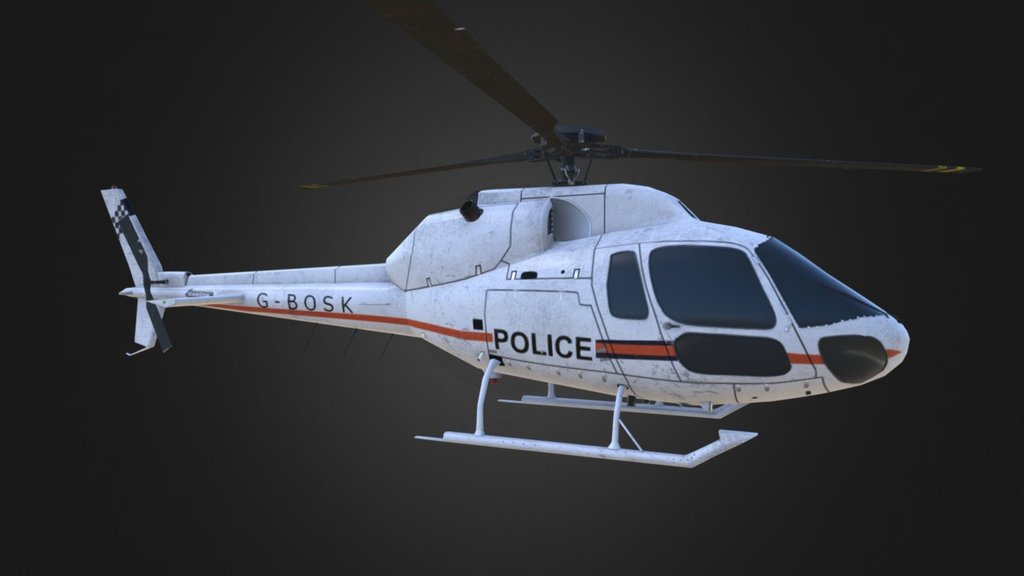 Helicopter (Police) - 3D model by remebox [9c850b7] - Sketchfab