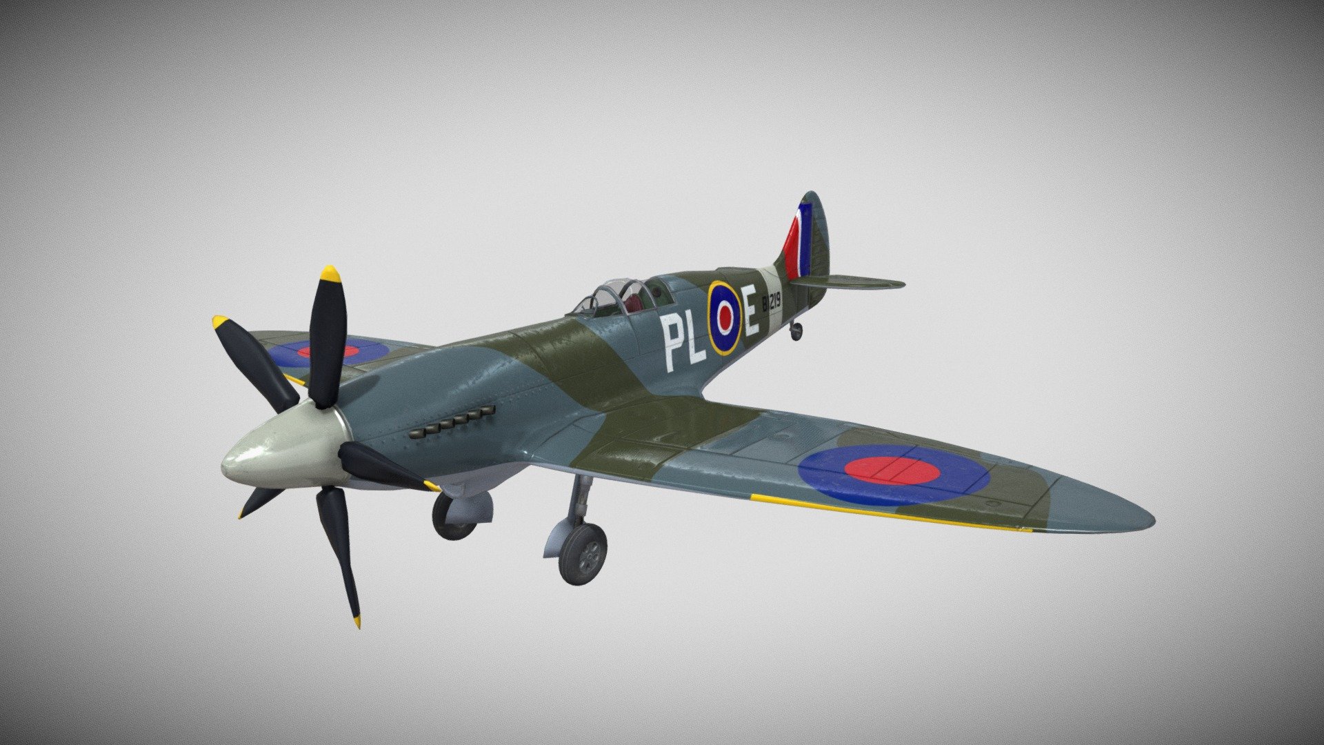 Supermarine Spitfire Mk. XVI - Buy Royalty Free 3D model by ...