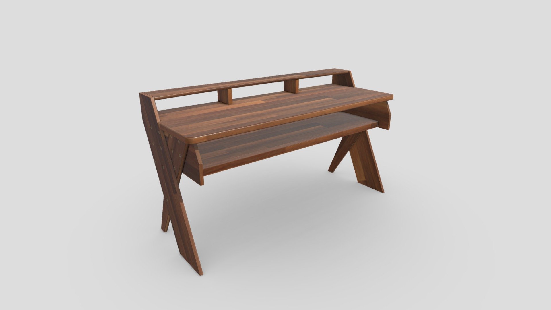 Acacia Wood Midi Piano Desk 1600 - Buy Royalty Free 3D model by ...