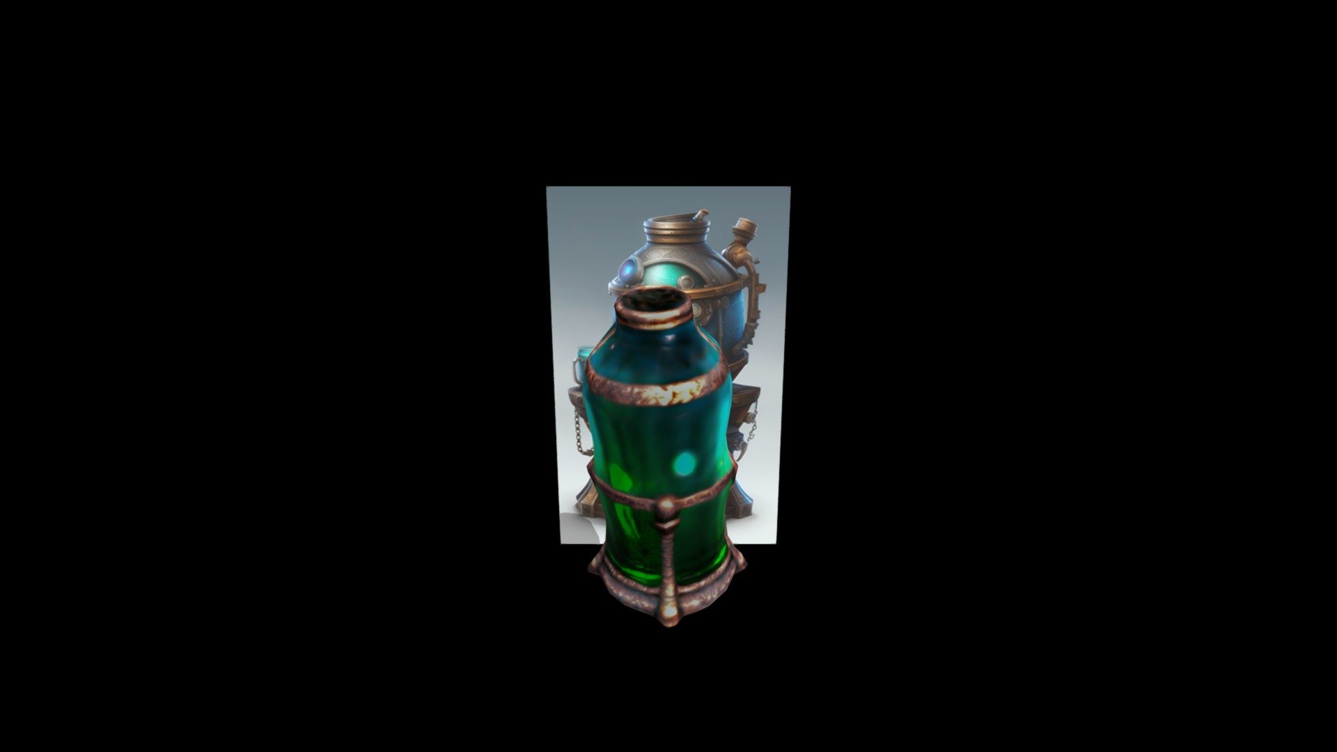 The image shows a metal object with another met - Download Free 3D ...