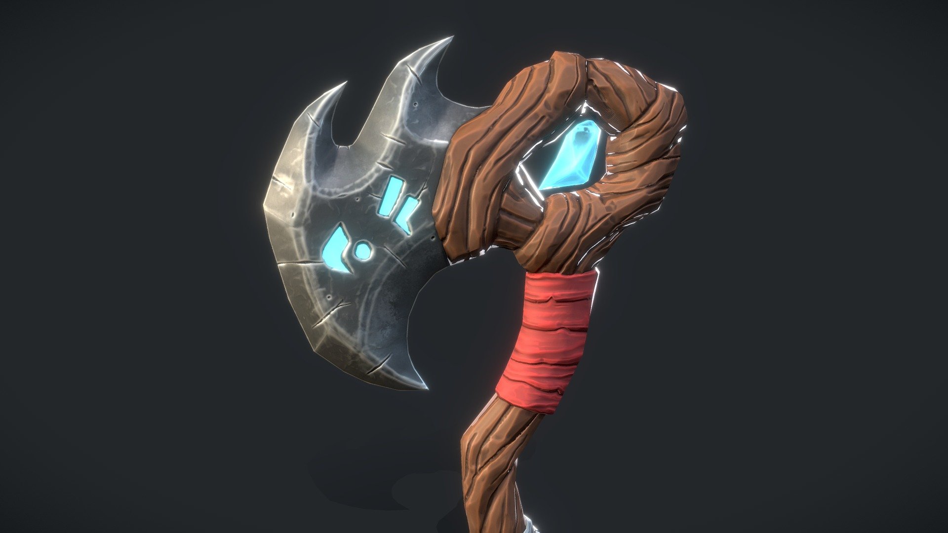 Game-ready: Stylized Runic Stone Axe #2 - Buy Royalty Free 3D model by ...