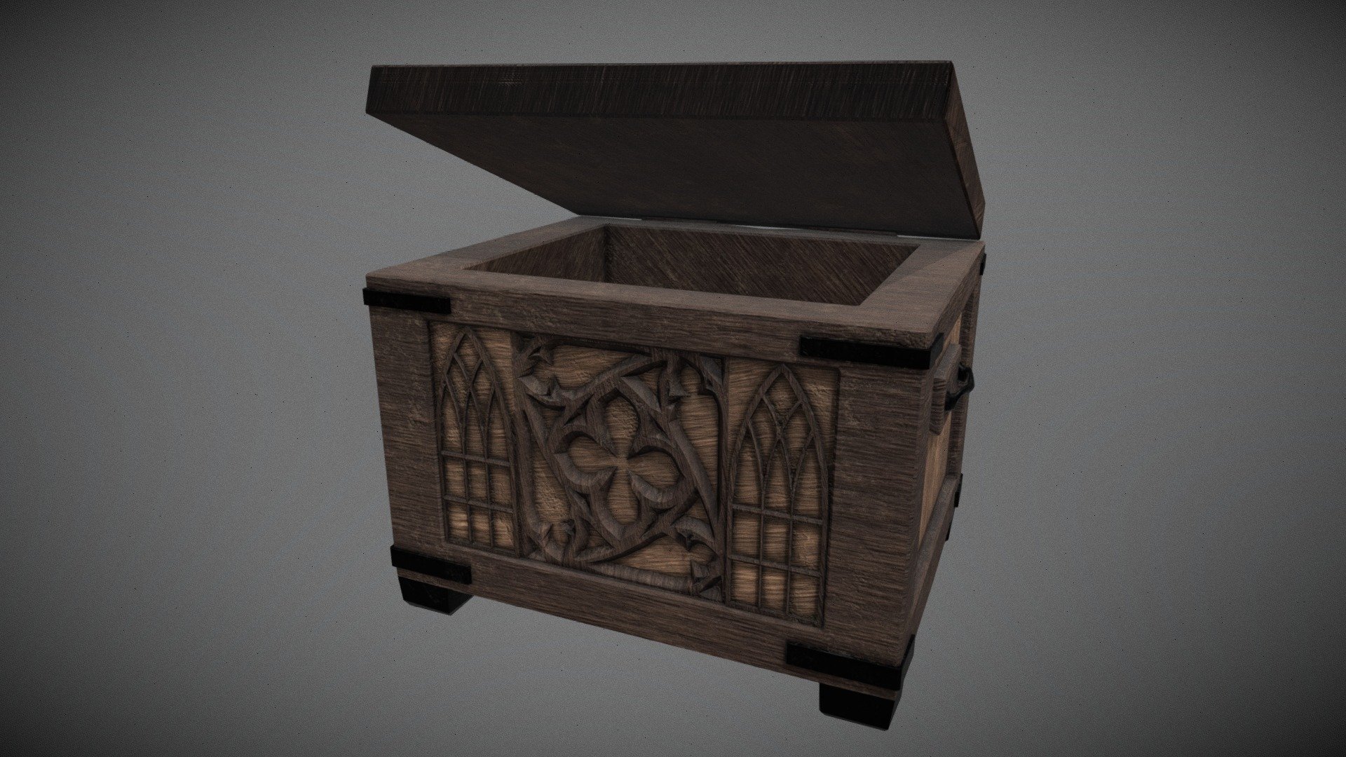 15th Century Gothic Storage Chest - Download Free 3D model by Jordan F ...