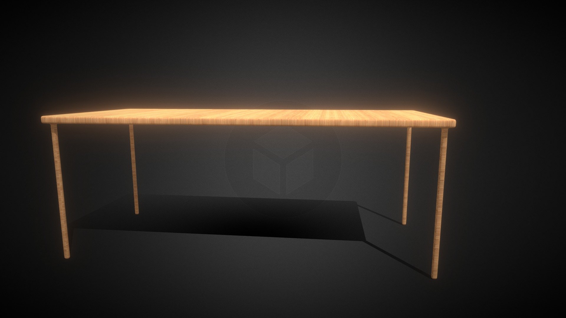 Wooden Rectangular Table - 3D model by A_BLACK_FURBALL (@PHILPSJ ...