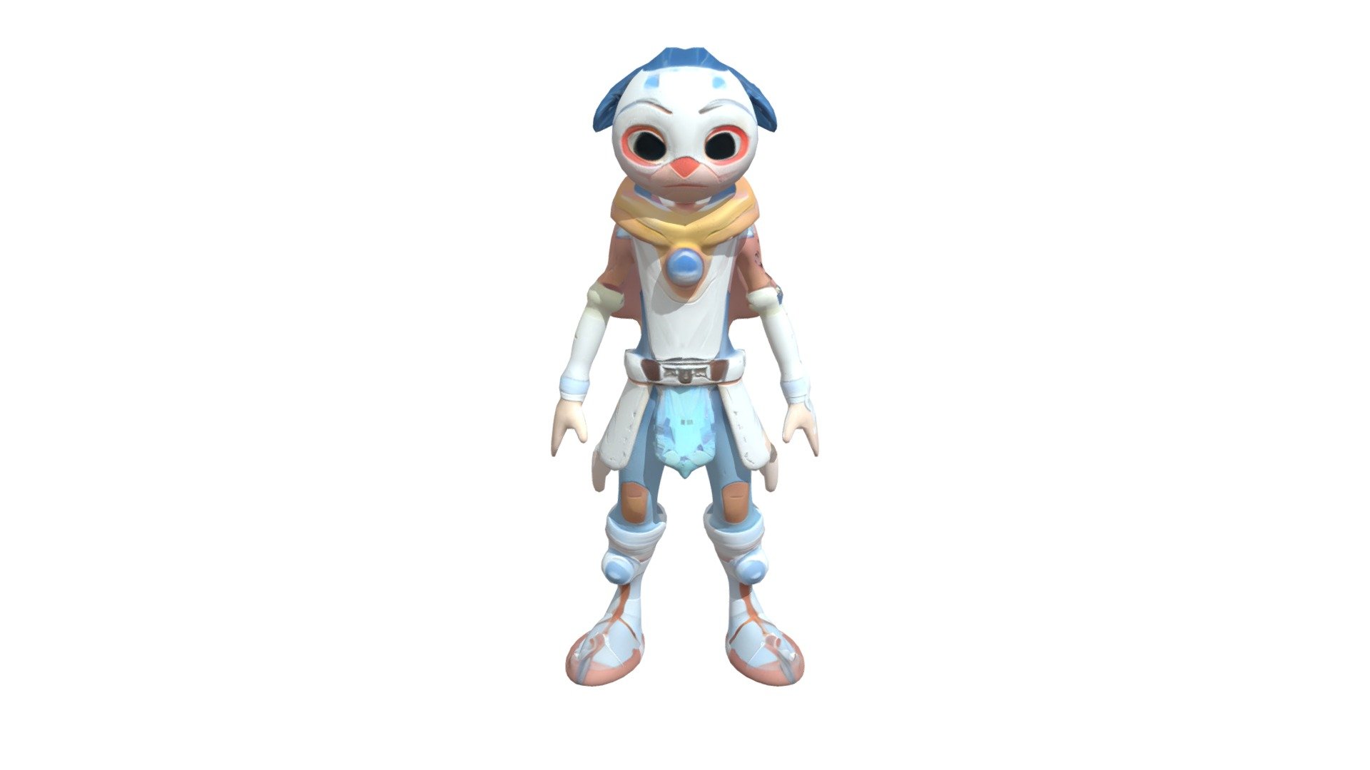 Humanoid character with futuristic attire - Download Free 3D model by ...