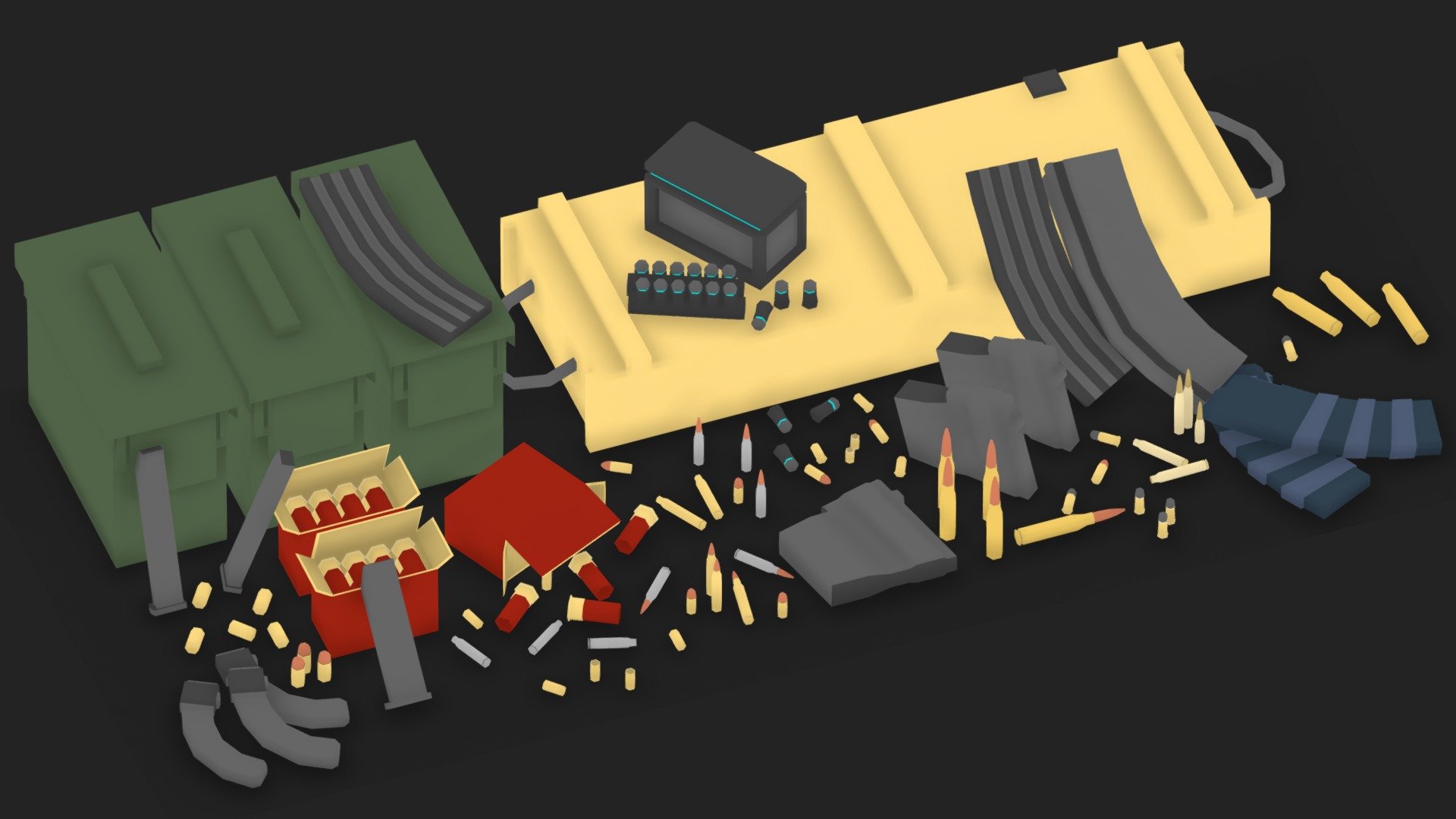 Low-Poly Ammo Pack - Buy Royalty Free 3D model by Even Topland ...