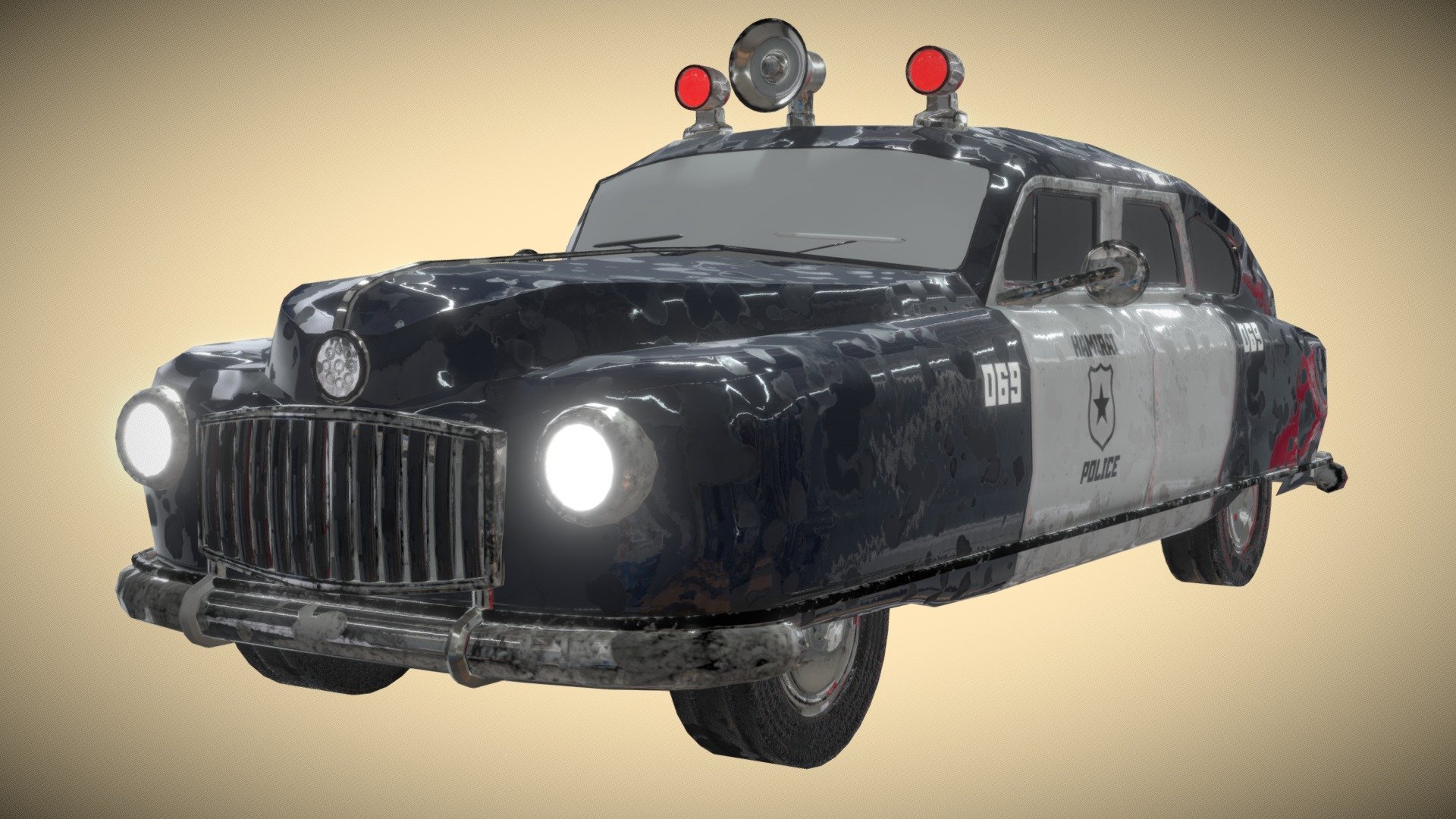 Nash 600 police car - 3D model by August Raido (@augustraido) [9ca7163 ...