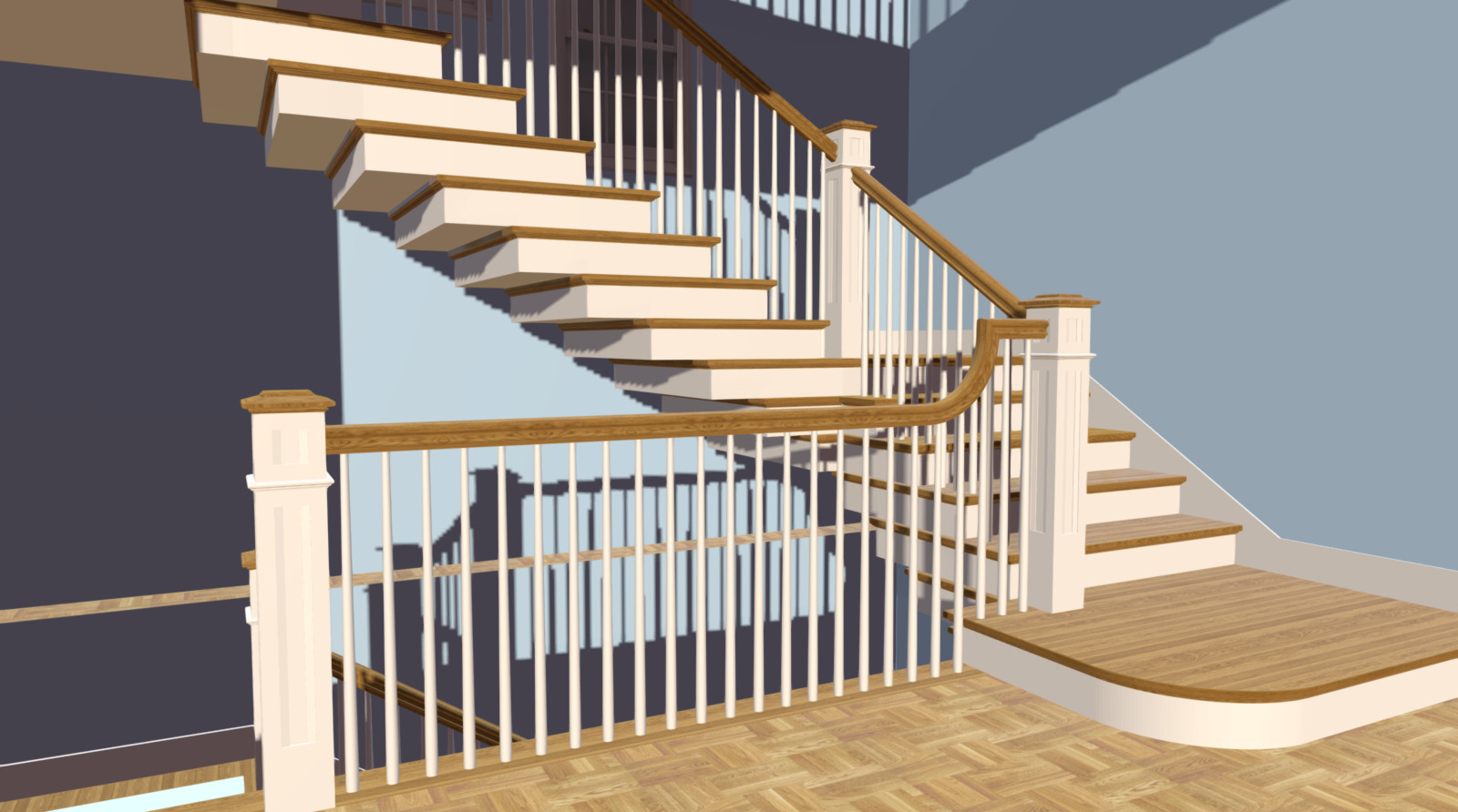 Main Stair example by King & Company - 3D model by 3D Software for ...