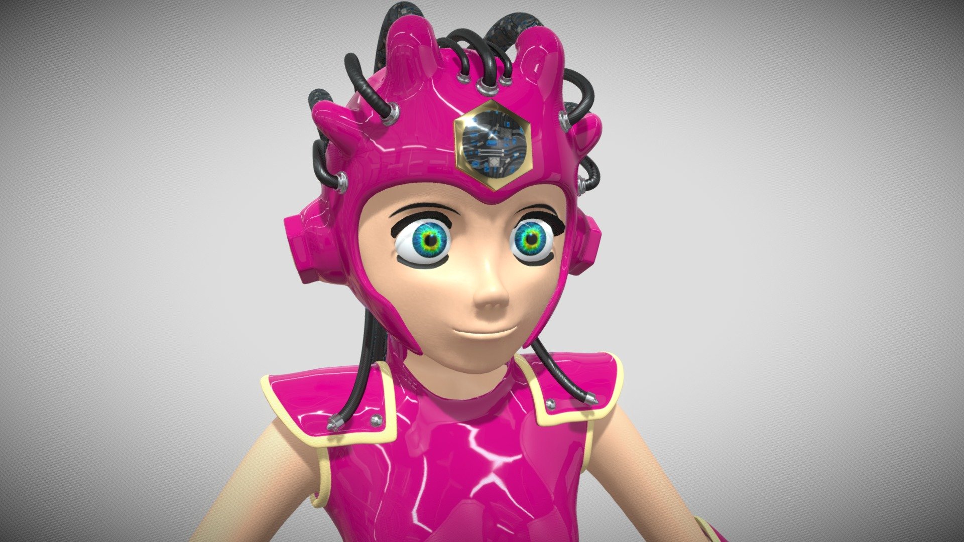 MEGAN - JOVEM ROBO FEMININA (POSE A) - Buy Royalty Free 3D model by ...