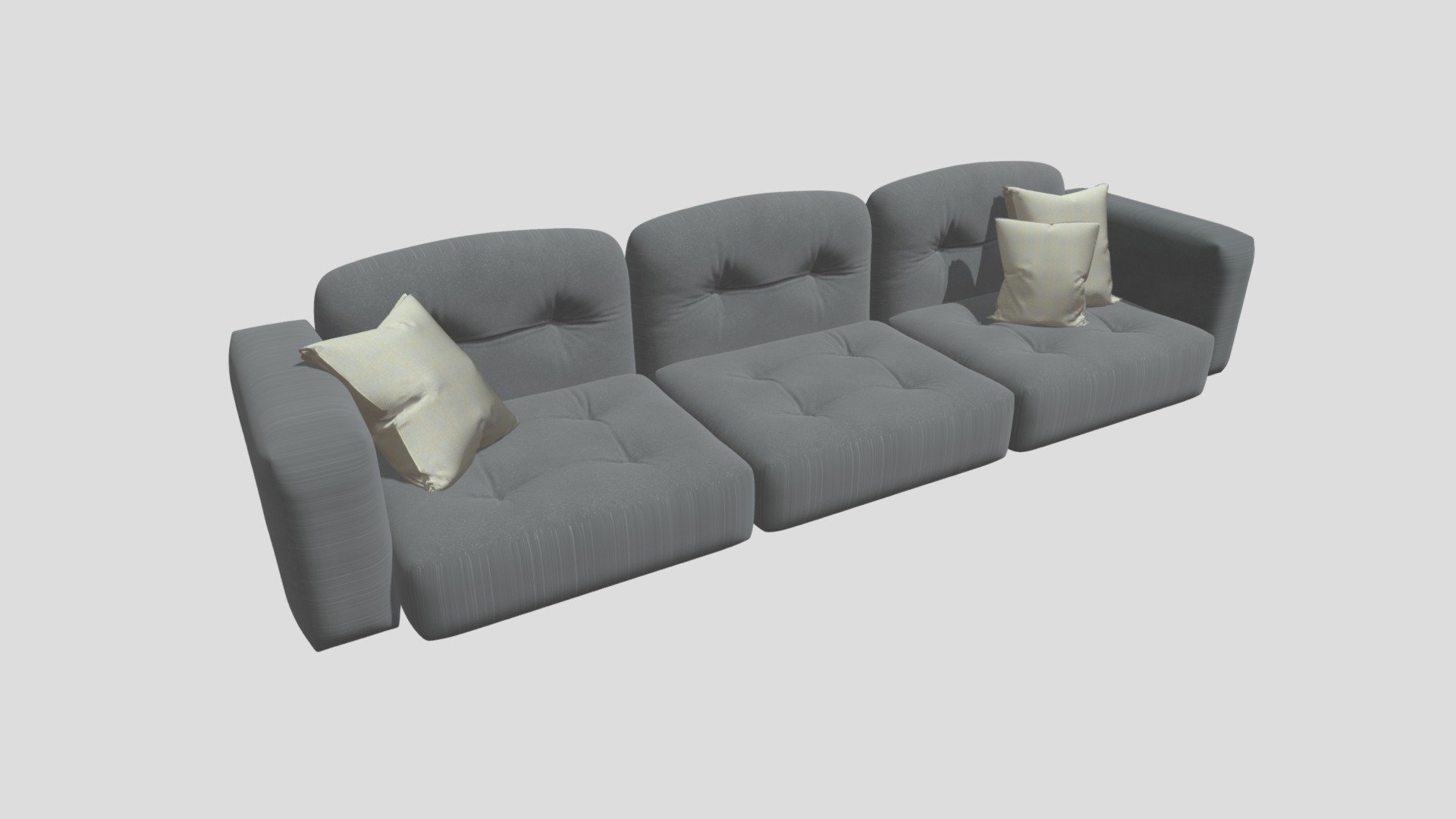 Velvet Sofa - Download Free 3D model by l2y12354 [9cacf0a] - Sketchfab