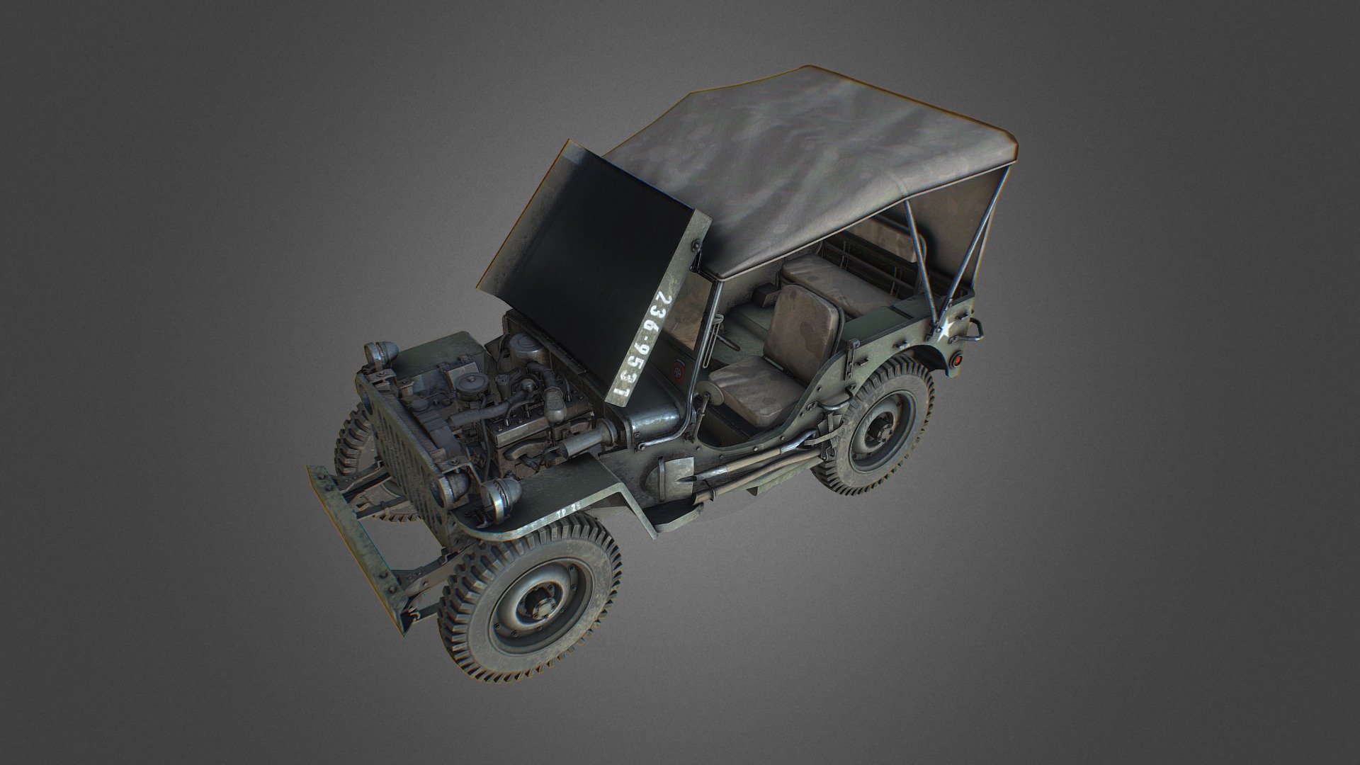 WW2 Jeep D - 3D model by oberon3d [9caec91] - Sketchfab