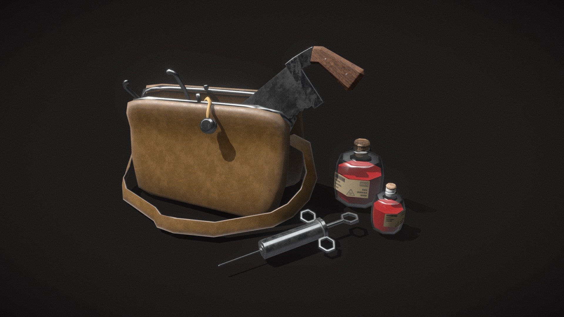 Doctor's bag - Download Free 3D model by Dishido [9cb08f6] - Sketchfab