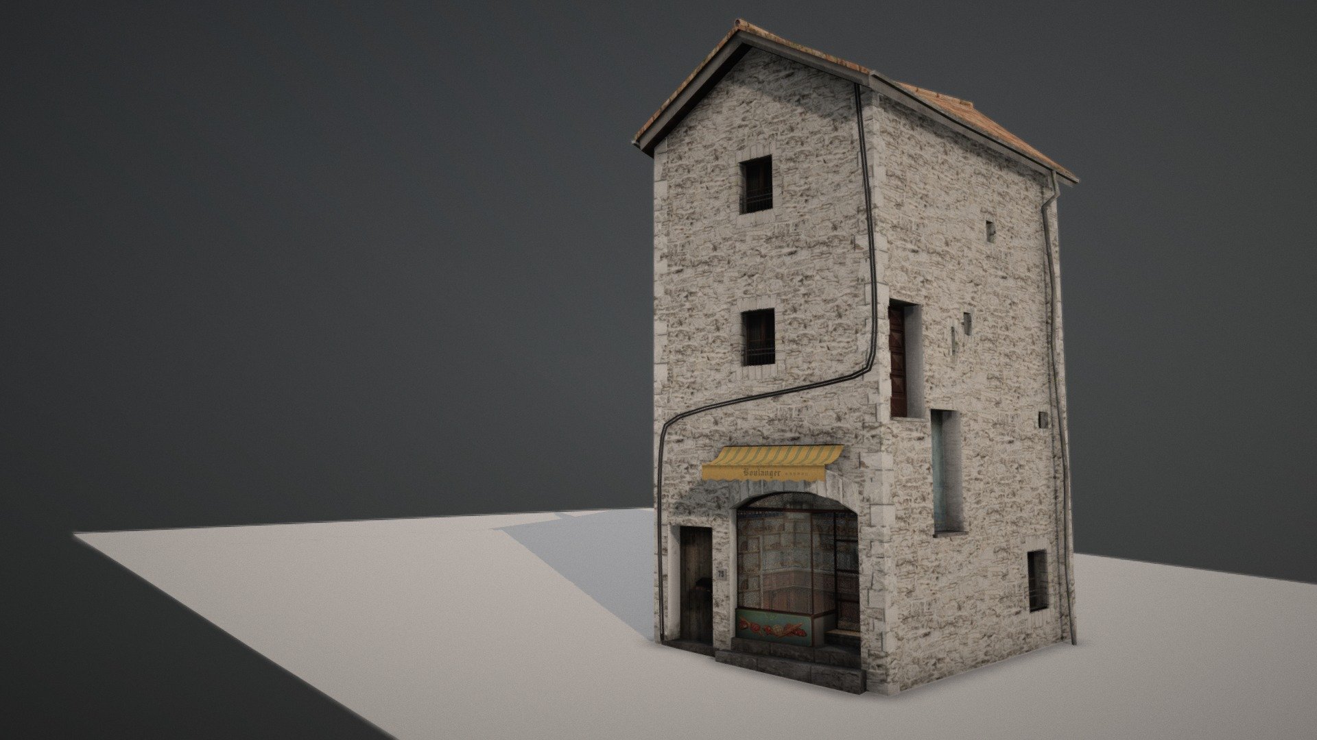 Cityscene - 1DAE - 3D Low Poly - Bakery - 3D model by Milan.Willems ...
