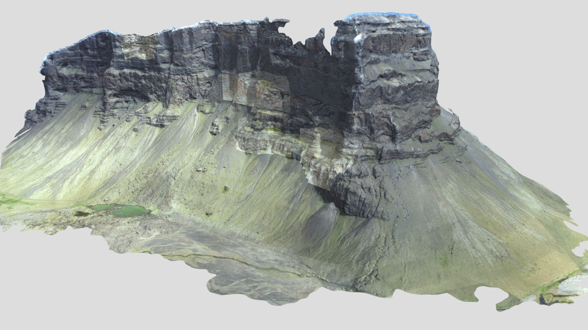 Lomagnupur Mountain, Iceland - 3D model by Kidner (@dbkidner) [9cb46a4 ...