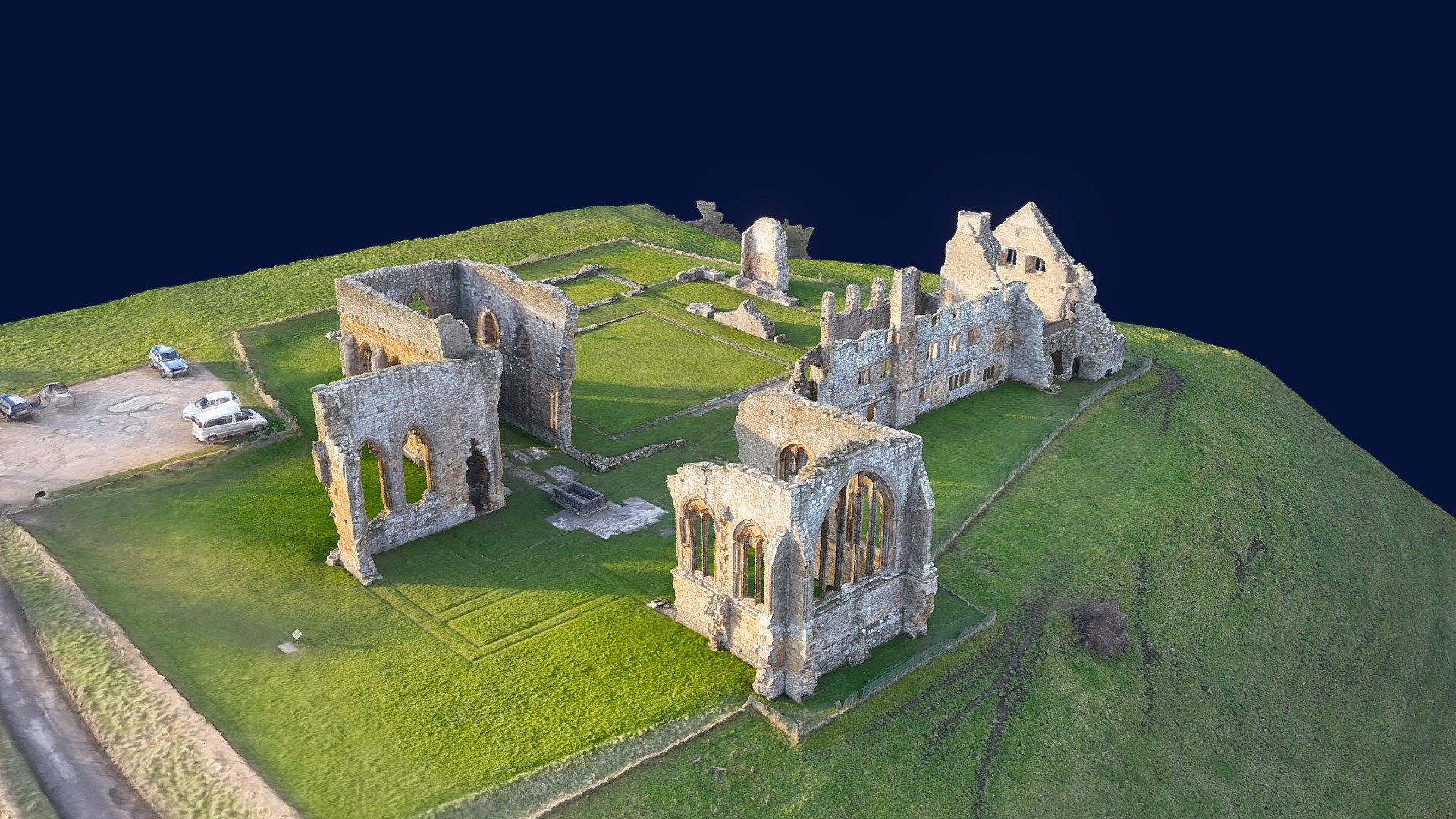 Egglestone Abbey, County Durham - Download Free 3D model by Dok11 ...