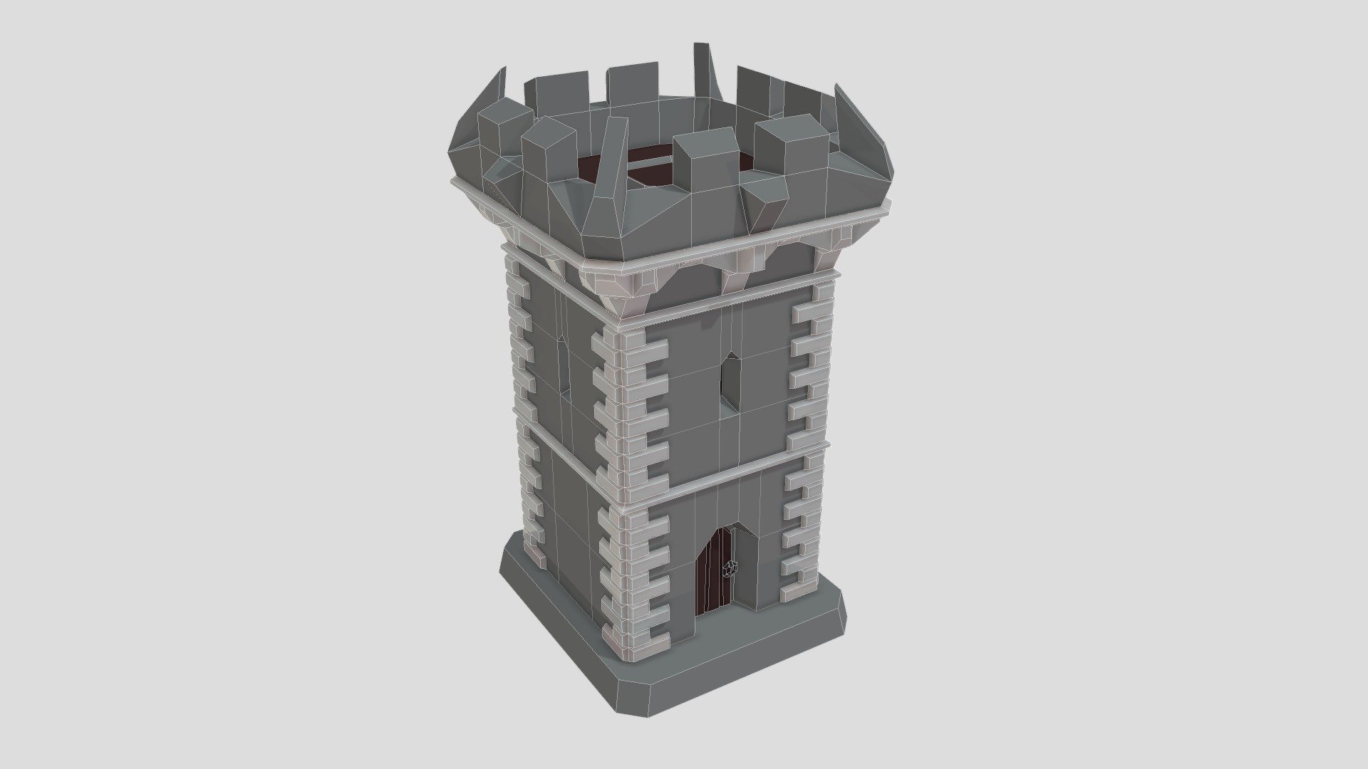Modular stone tower - 3D model by mafon2 [9cbd66e] - Sketchfab