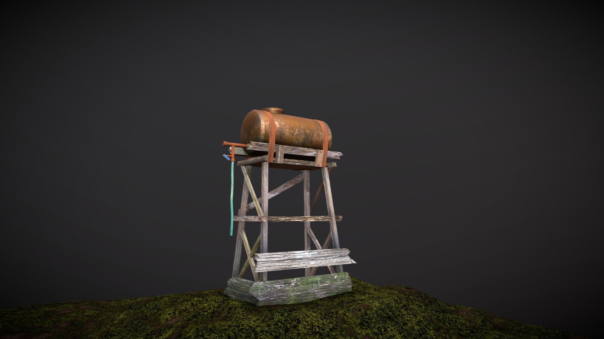 Rusty Water Tank - Download Free 3D model by Prajwal.pn [9cc0ae2 ...