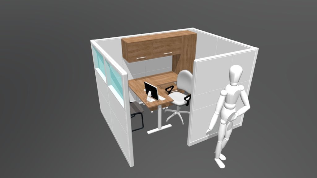 Small cubicle - Download Free 3D model by Styloffice (@egu.styloffice ...