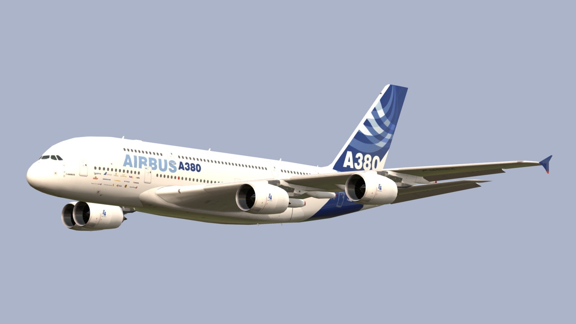 Airbus A380-800 - Download Free 3D model by OUTPISTON [9cc4aa5] - Sketchfab