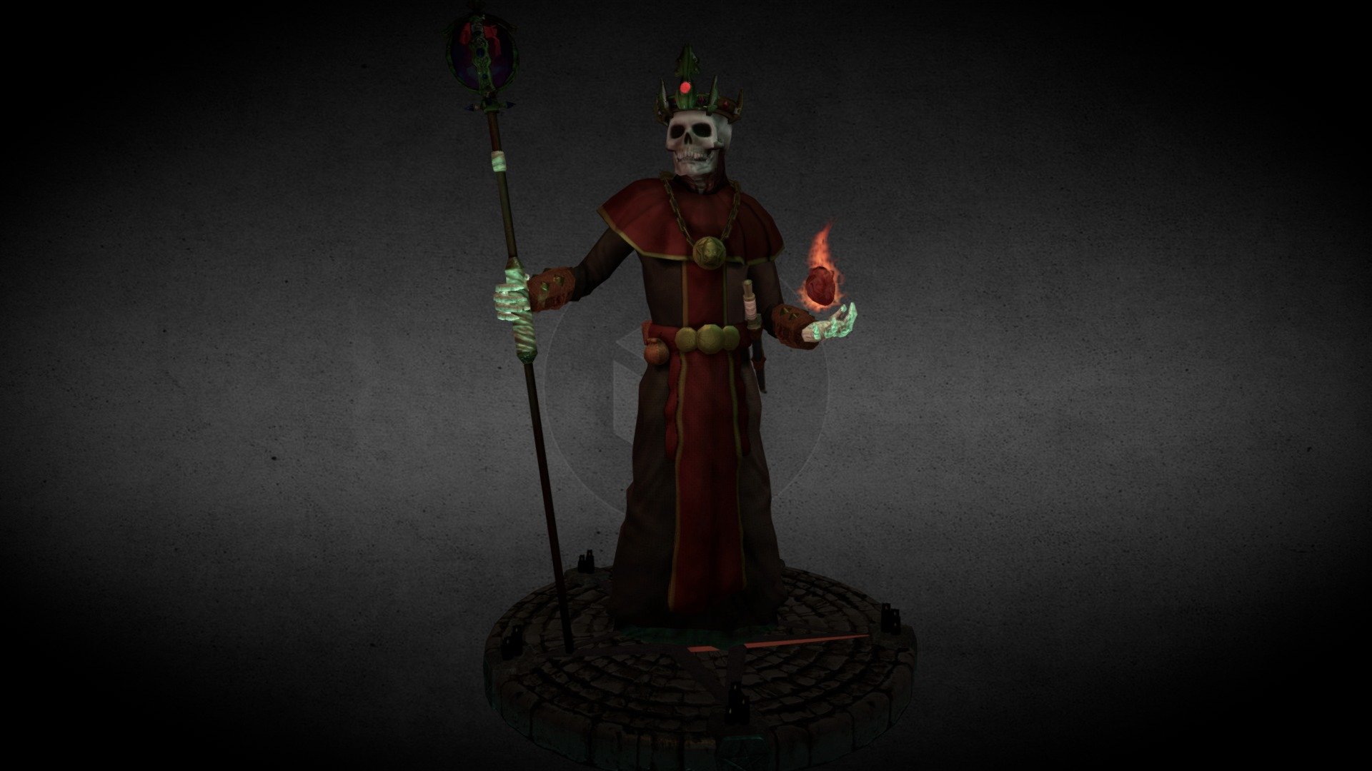 Skeleton Mage - 3D model by Josh Piejko (@jpiejko) [9cc58ac] - Sketchfab