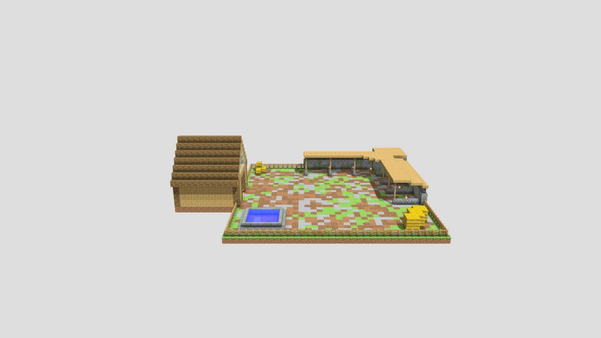 Minecraft Barn - Download Free 3D model by Coller (@TheCollerroller ...