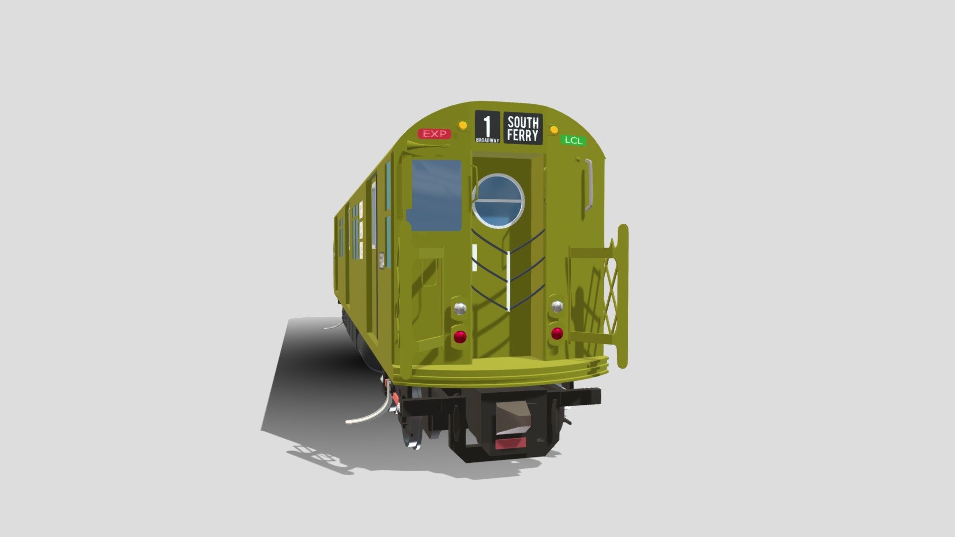 NYCT R17 Olive Green Subway car - Download Free 3D model by NanoRay ...
