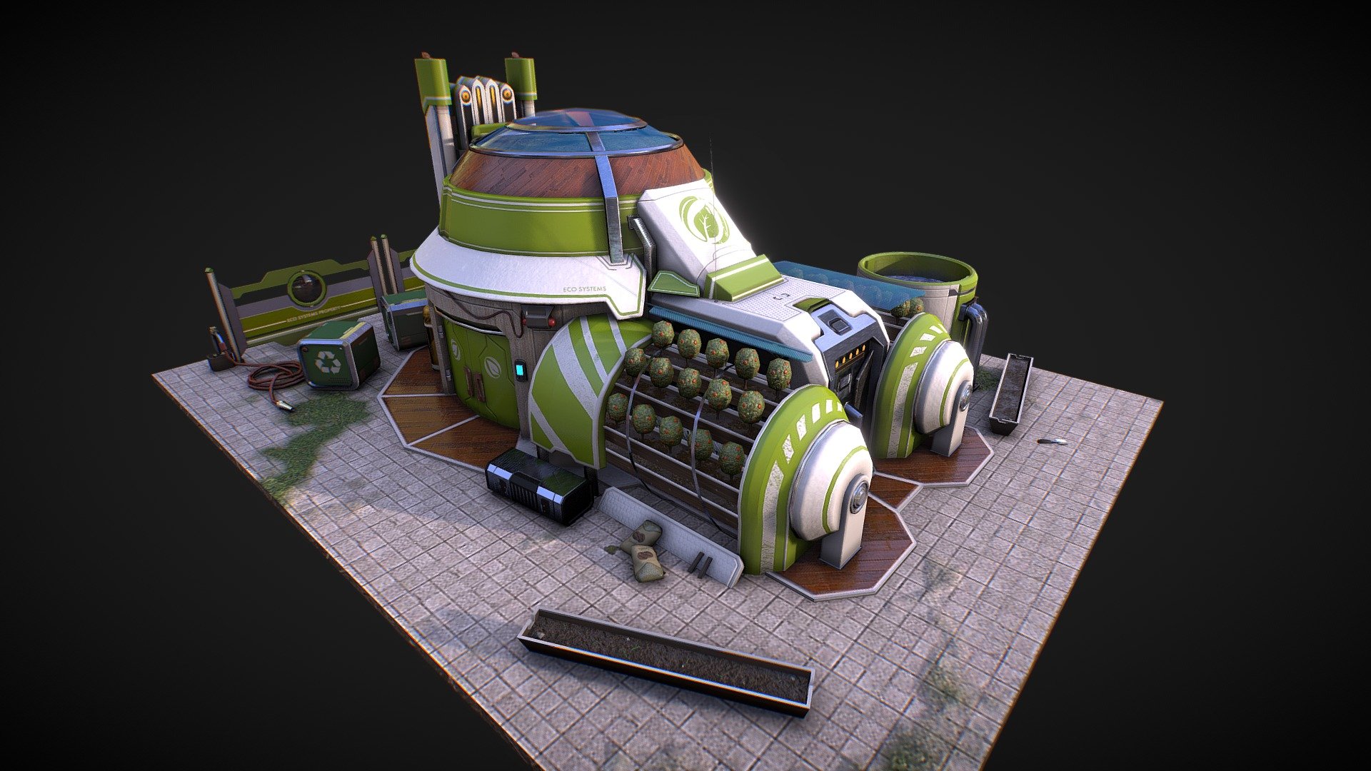Green Factory - Download Free 3D model by Alt (@whisper.alt) [9cced6f ...