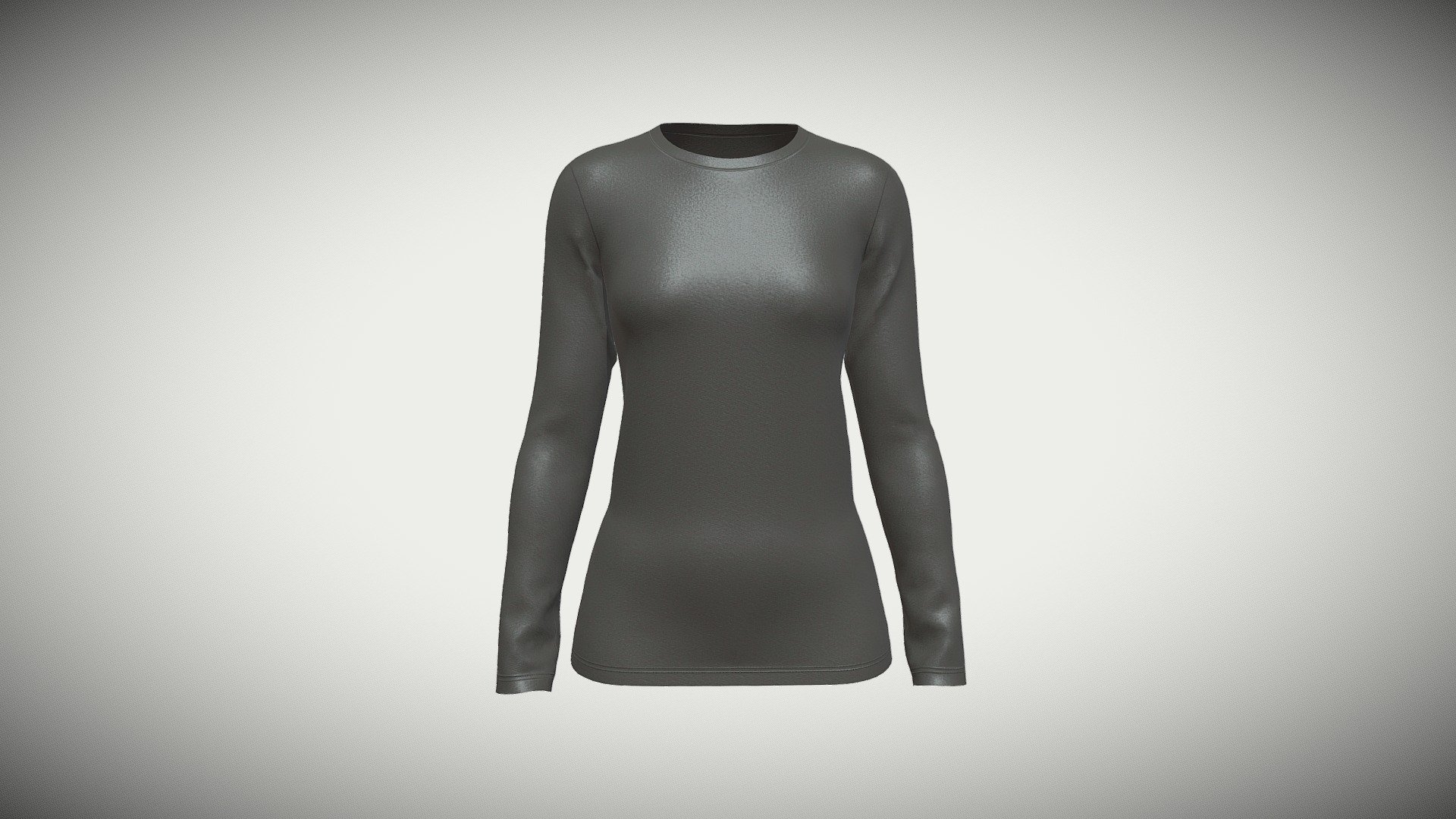 Girls Long Sleeve Tshirt- Single Color - Buy Royalty Free 3D model by ...