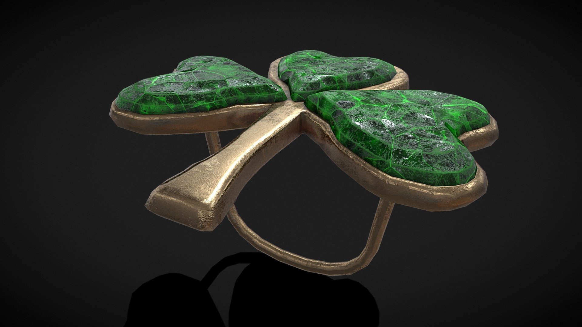 Jade Clover Ring - Buy Royalty Free 3D model by GetDeadEntertainment ...