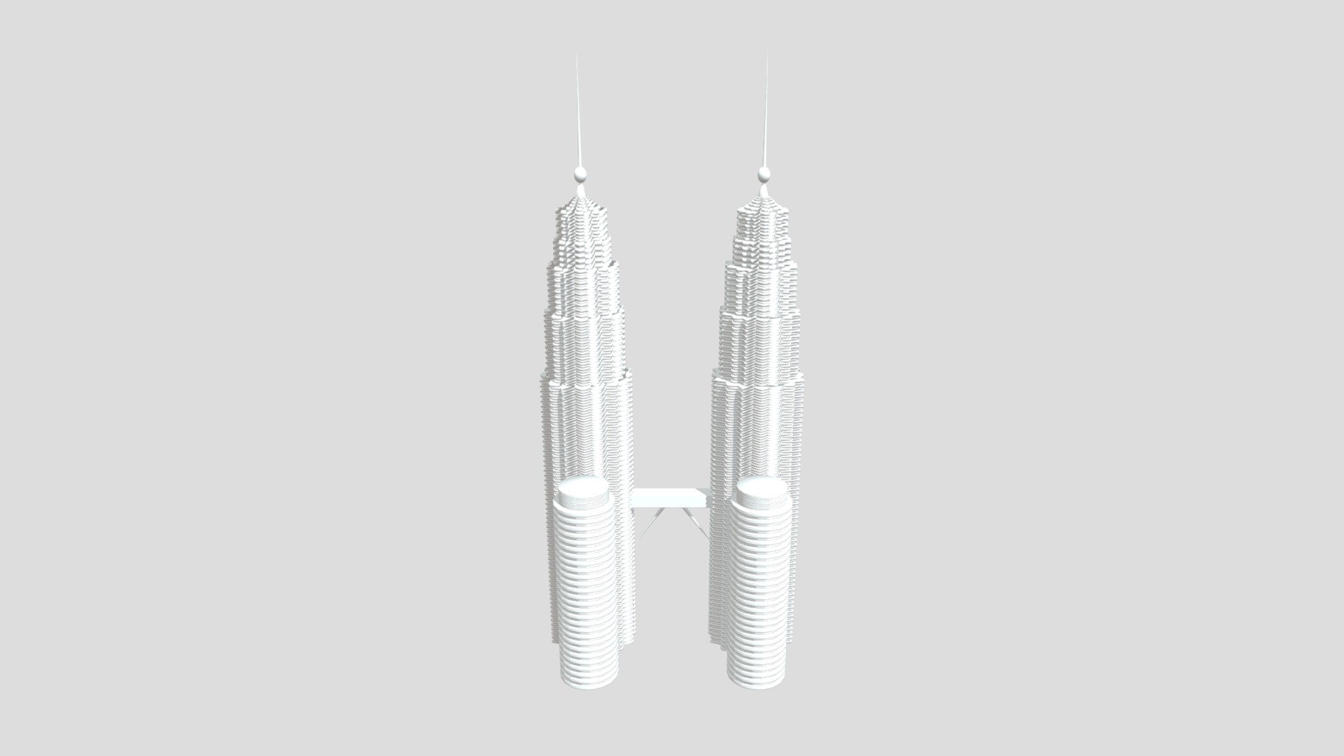 PETRONAS Twin Towers (KLCC) - 3D model by Nurul Afiqah (@afiqahNurul ...