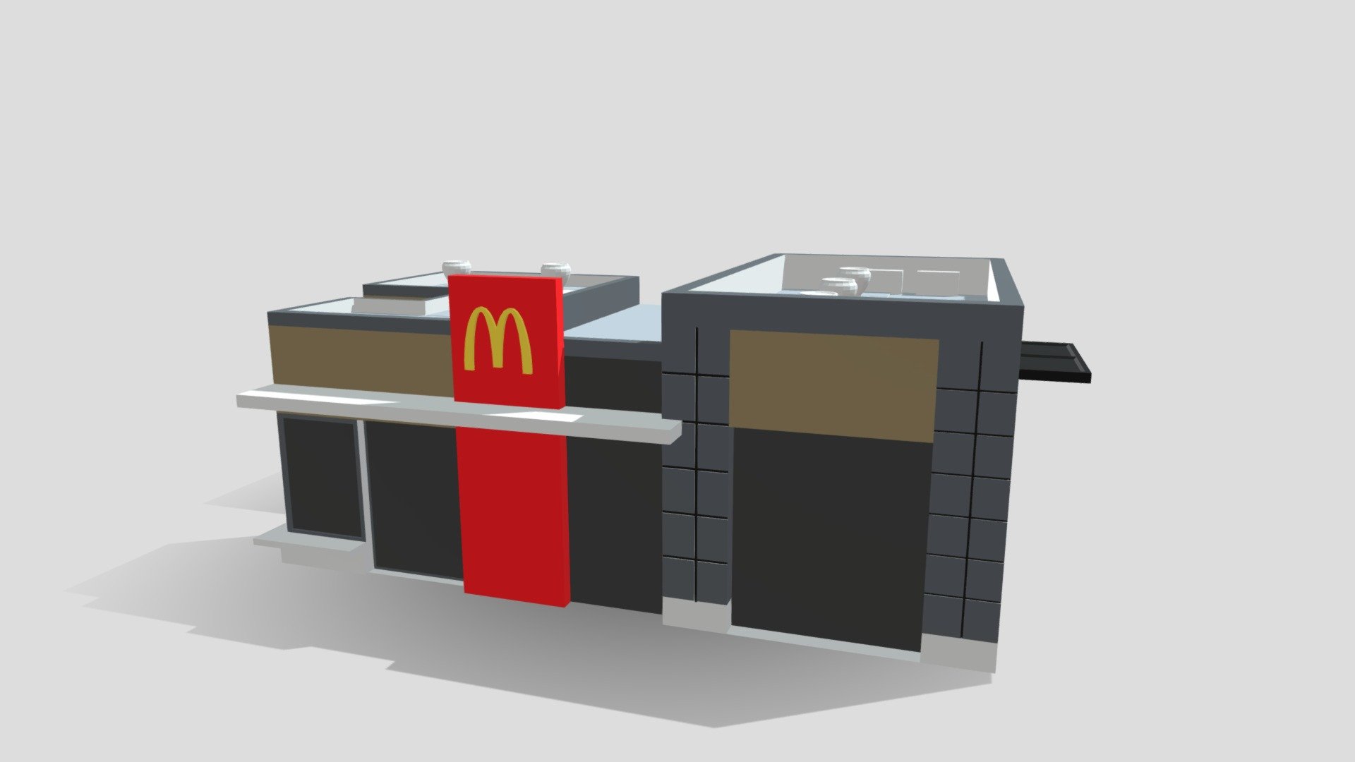Low Poly Game Ready McDonalds Building - Download Free 3D model by ...
