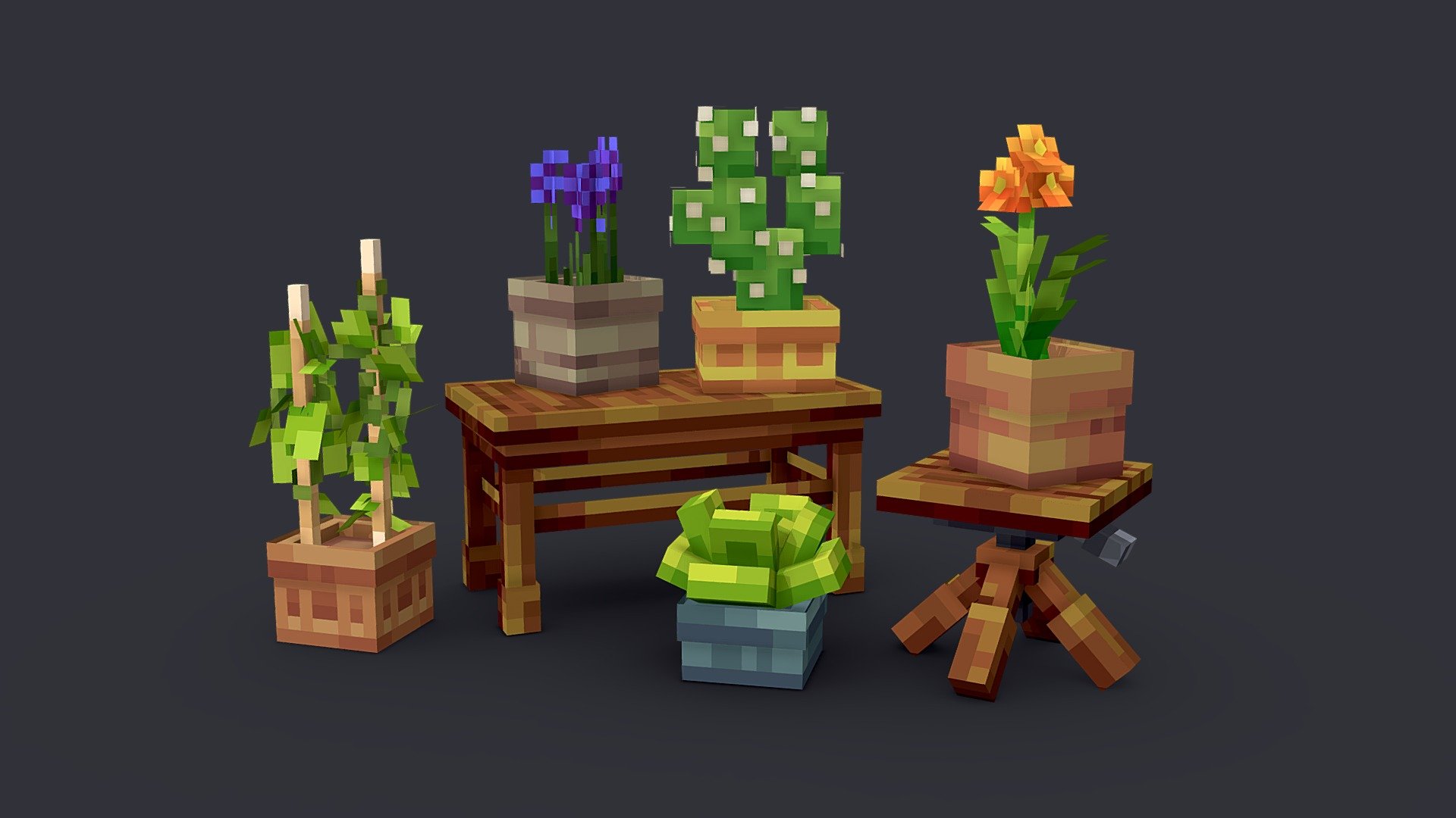 Plant Pack 2 - Buy Royalty Free 3D model by Wacky (@wackyblocks) [9cd7b5b] - Sketchfab Store