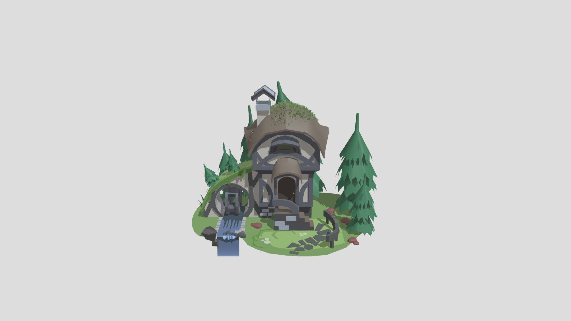 Casa Low Poly - Download Free 3D model by RecsMachina [9cdcbbf] - Sketchfab