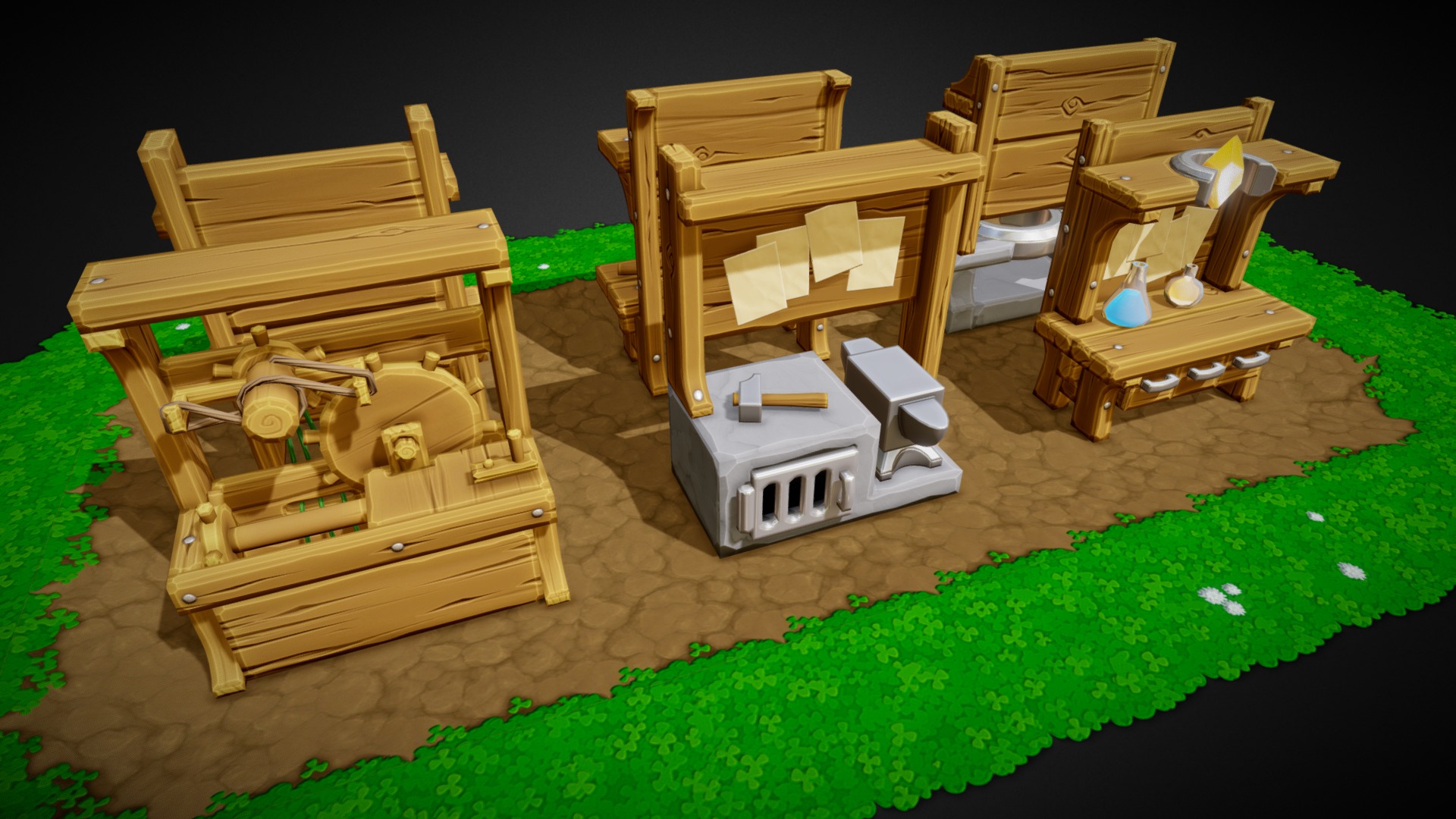 Castle Story - Crafting Stations - 3D model by Gabriel Forbes ...