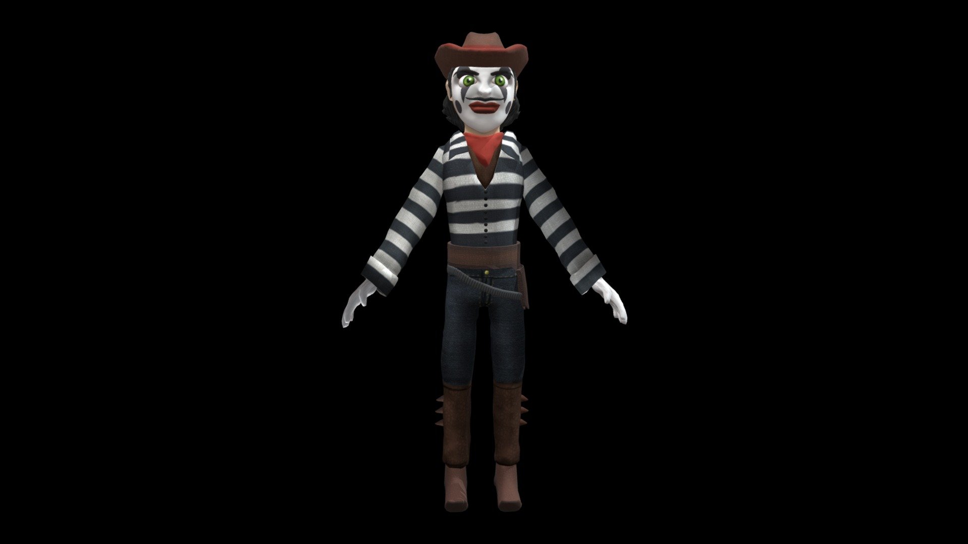 cowboy mime - 3D model by Ian Goebel (@i.goebel) [9ce0293] - Sketchfab