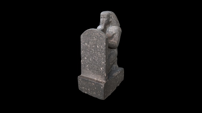 A stelophorous statue of Mentuemhat - Download Free 3D model by The ...